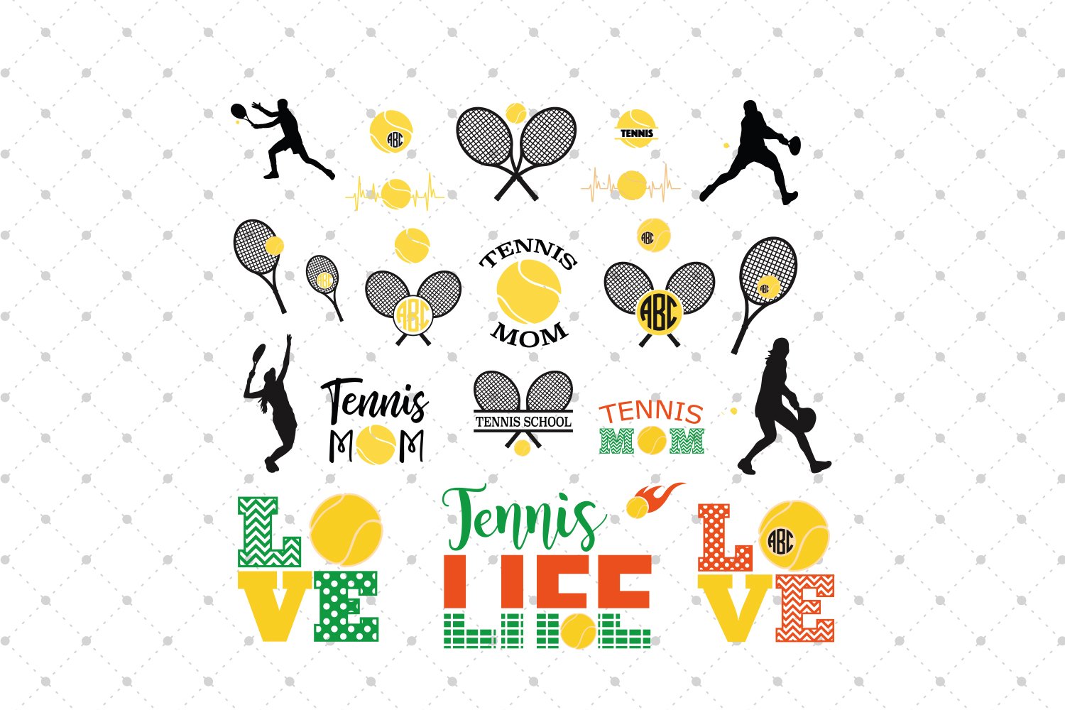 Tennis SVG Cut Files (15954) | Cut Files | Design Bundles