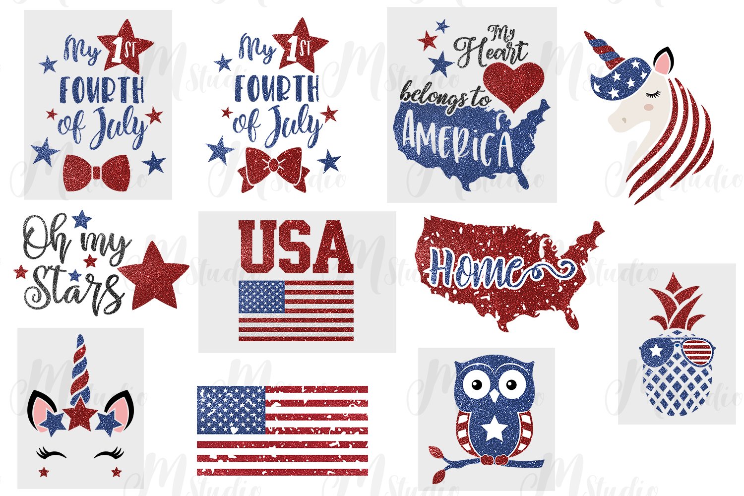 Huge 4th Of July Bundle. (259903) | Cut Files | Design Bundles