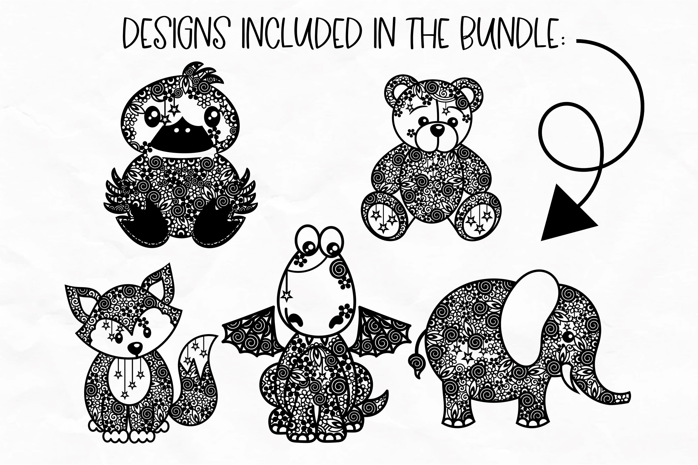 The ultimate Doodle Bundle! (1057388) | Cut Files | Design Bundles