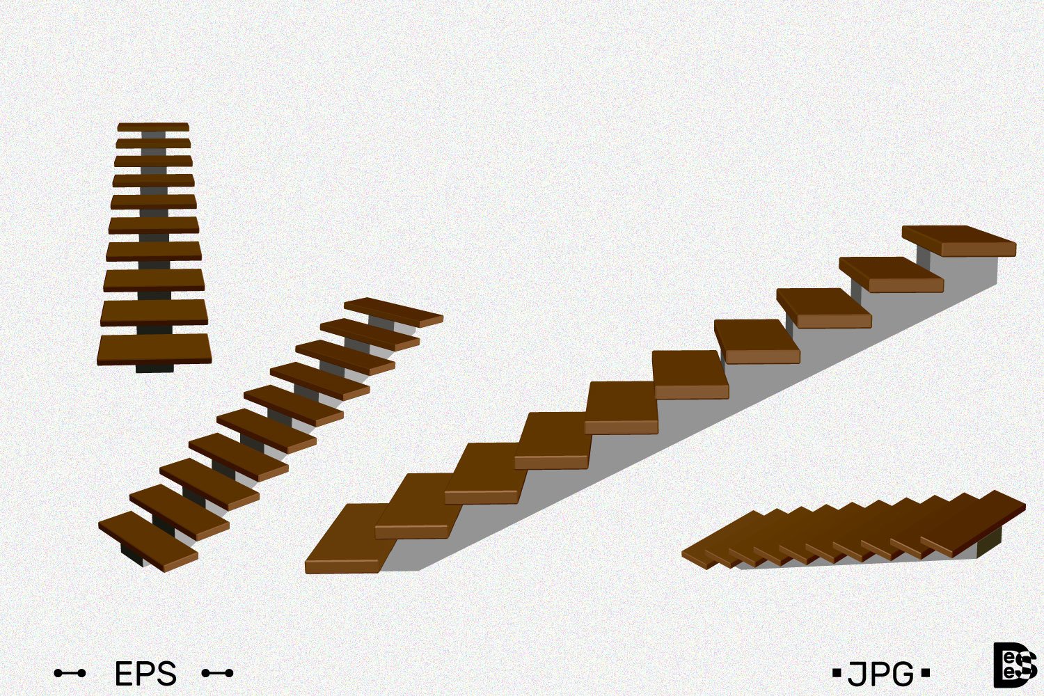 Stairway. 3d Vector illustration (1008720) | Illustrations | Design Bundles