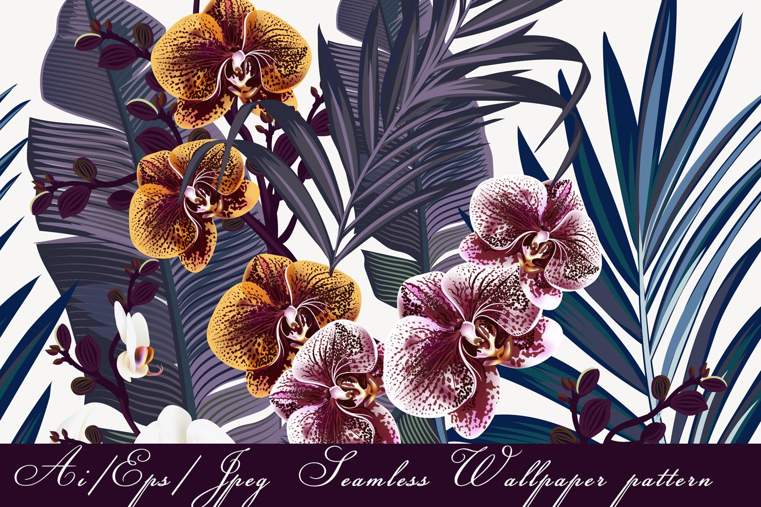 Orchid Background Pattern