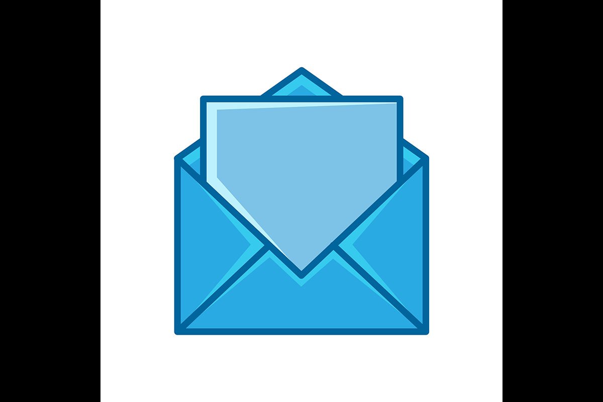 envelope blue flat icon (865116) | Icons | Design Bundles