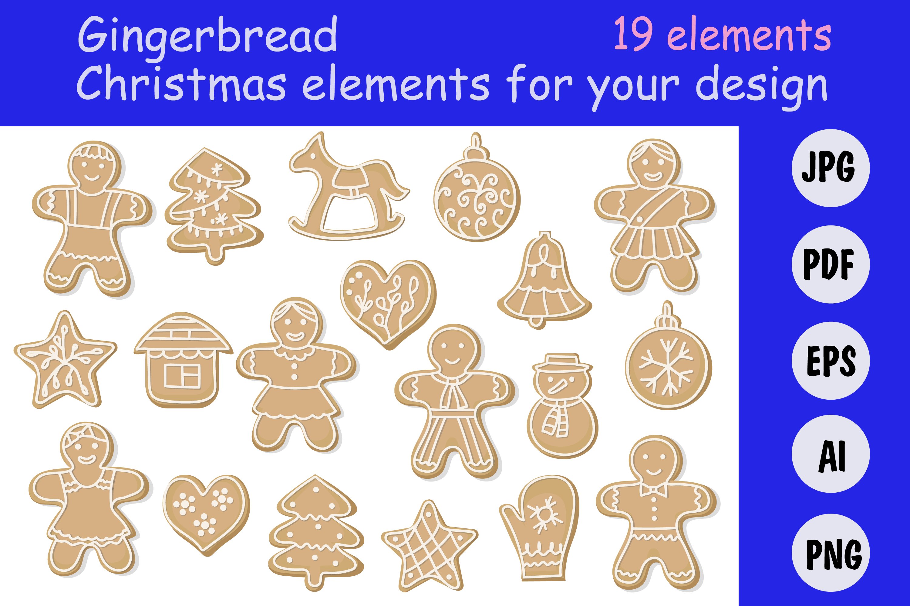 Gingerbread. Christmas ELEMENTS (1038541) | Elements | Design Bundles