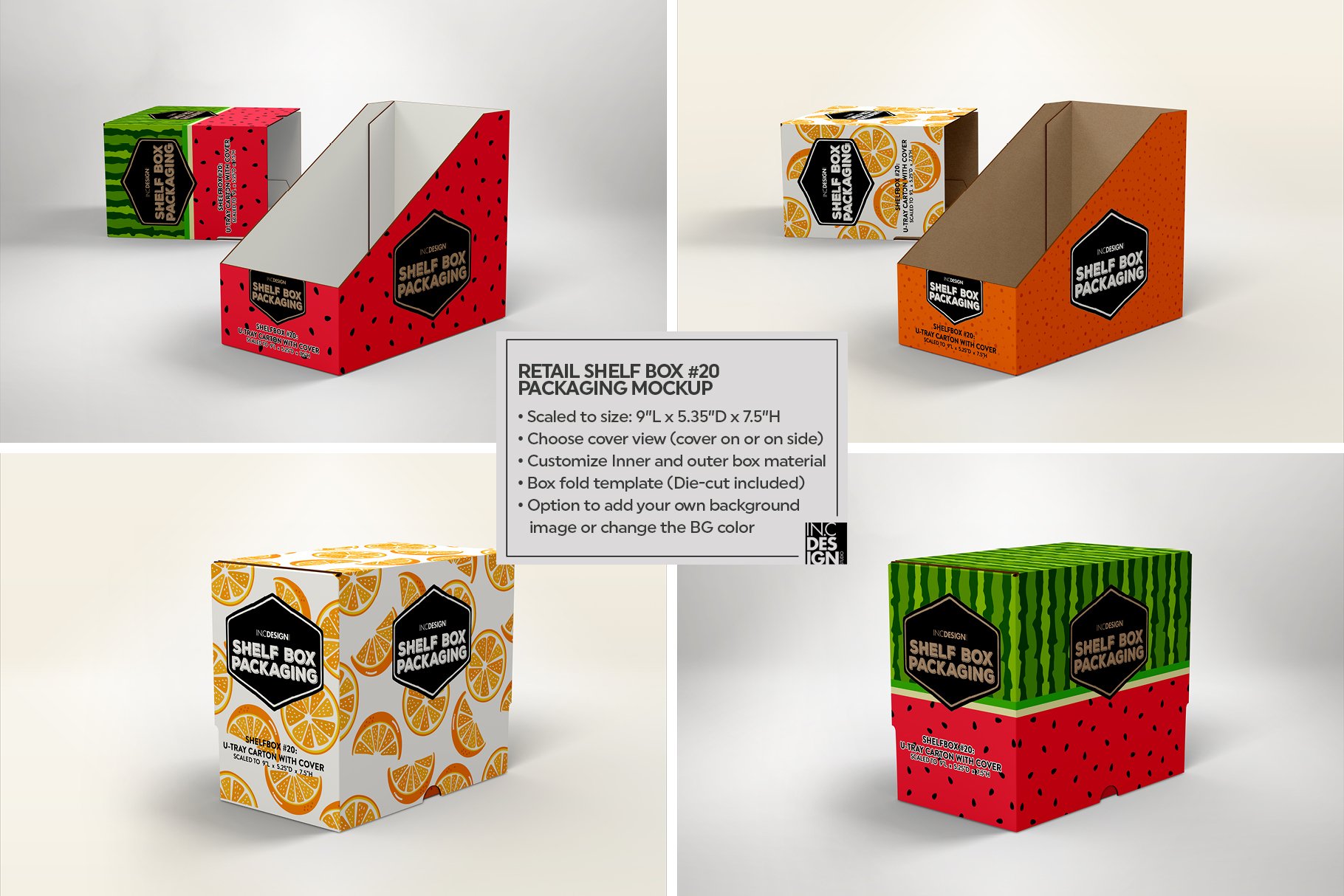 Retail Shelf Box 20 Packaging Mockup (264682) | Branding | Design Bundles
