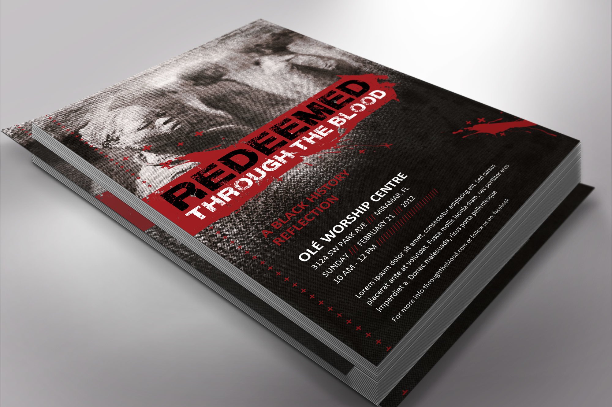 Redeemed Black History Flyer Word Publisher Template V1 (468578 ...