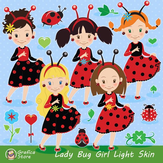 Happy Lady Bug Clipart