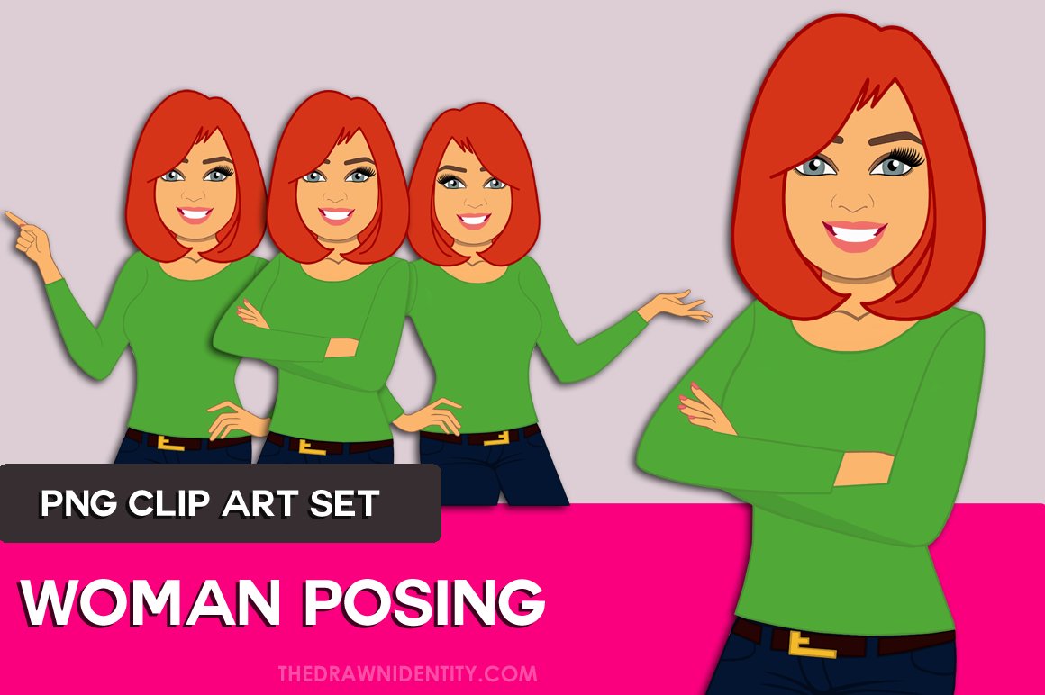 Woman Clip Art Graphic (191563) | Illustrations | Design Bundles