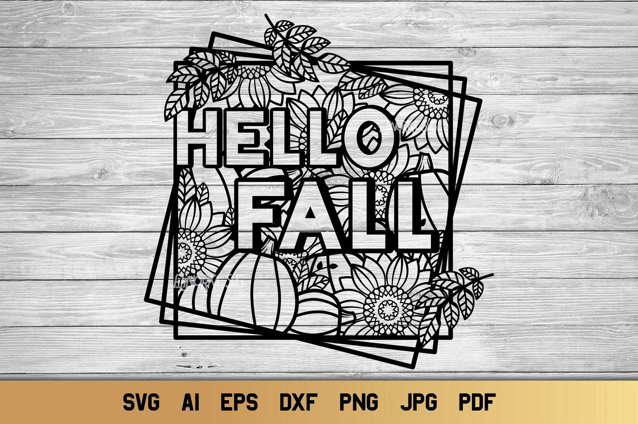 Quote SVG Hello Fall | Sunflower SVG | Pumpkin SVG (857176 ...