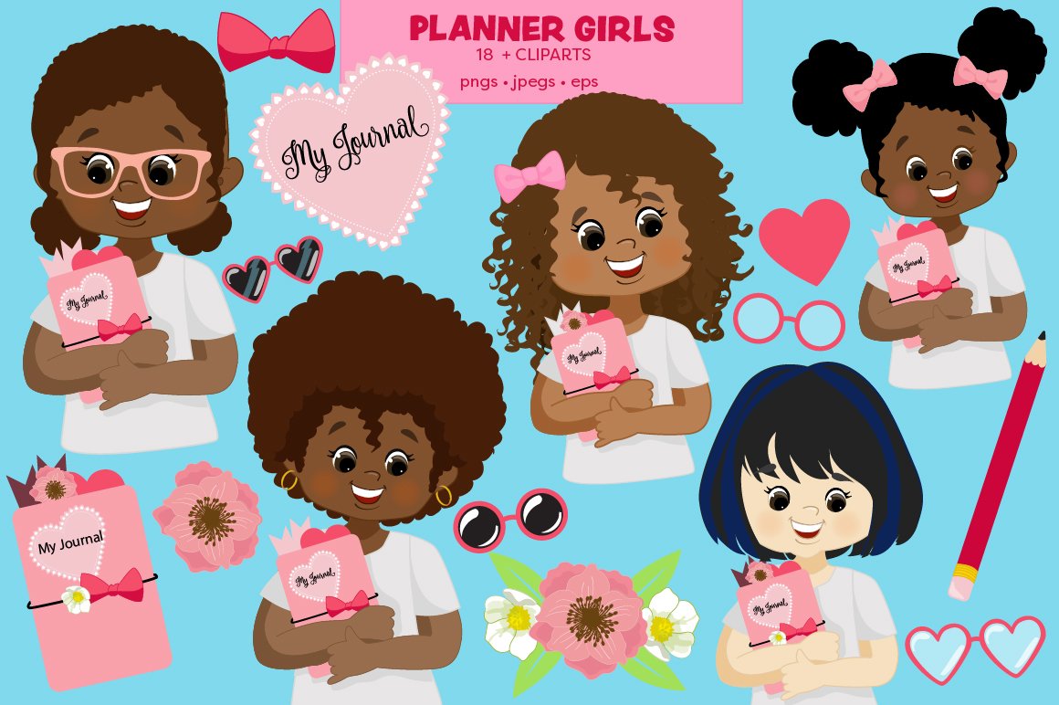 African American Planner girls