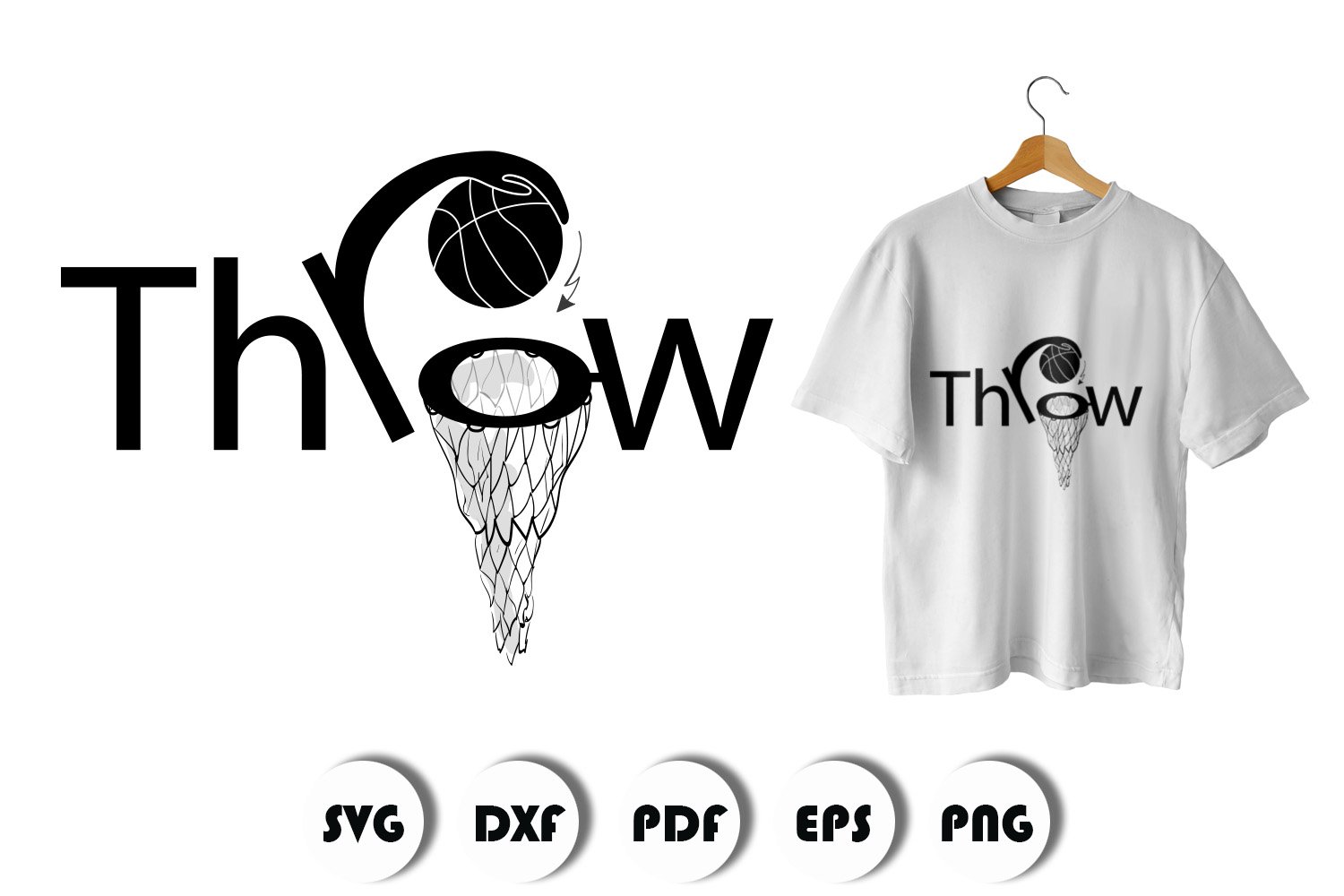 Cut files for Cricut and Silhouette. Basketball SVG. Throw (1441594 ...