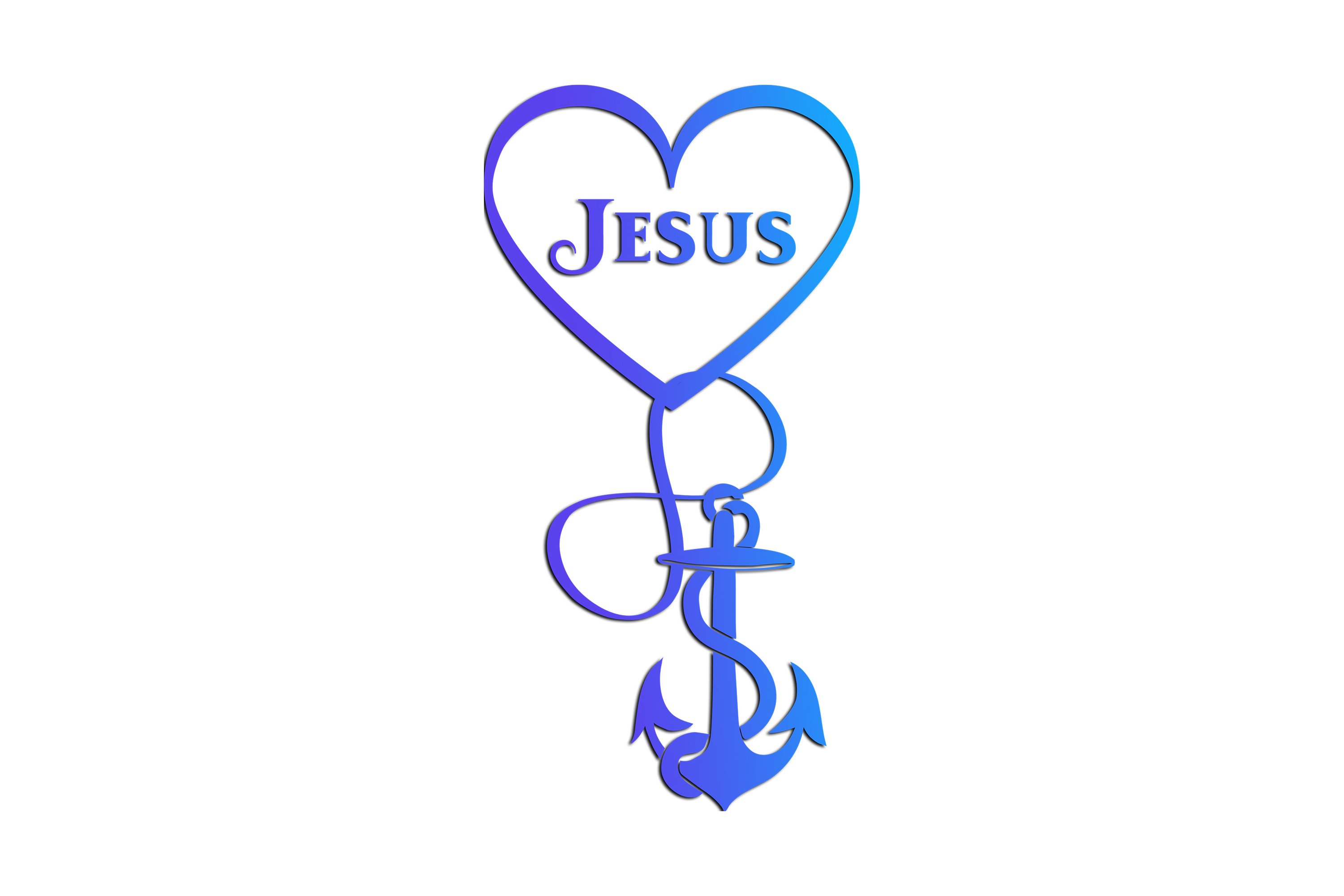 Infinity Anchor Heart Jesus Svg Cut File and Sublimation (827827) | Cut ...