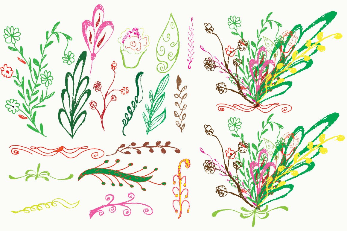 Flora vector (28445) | Illustrations | Design Bundles