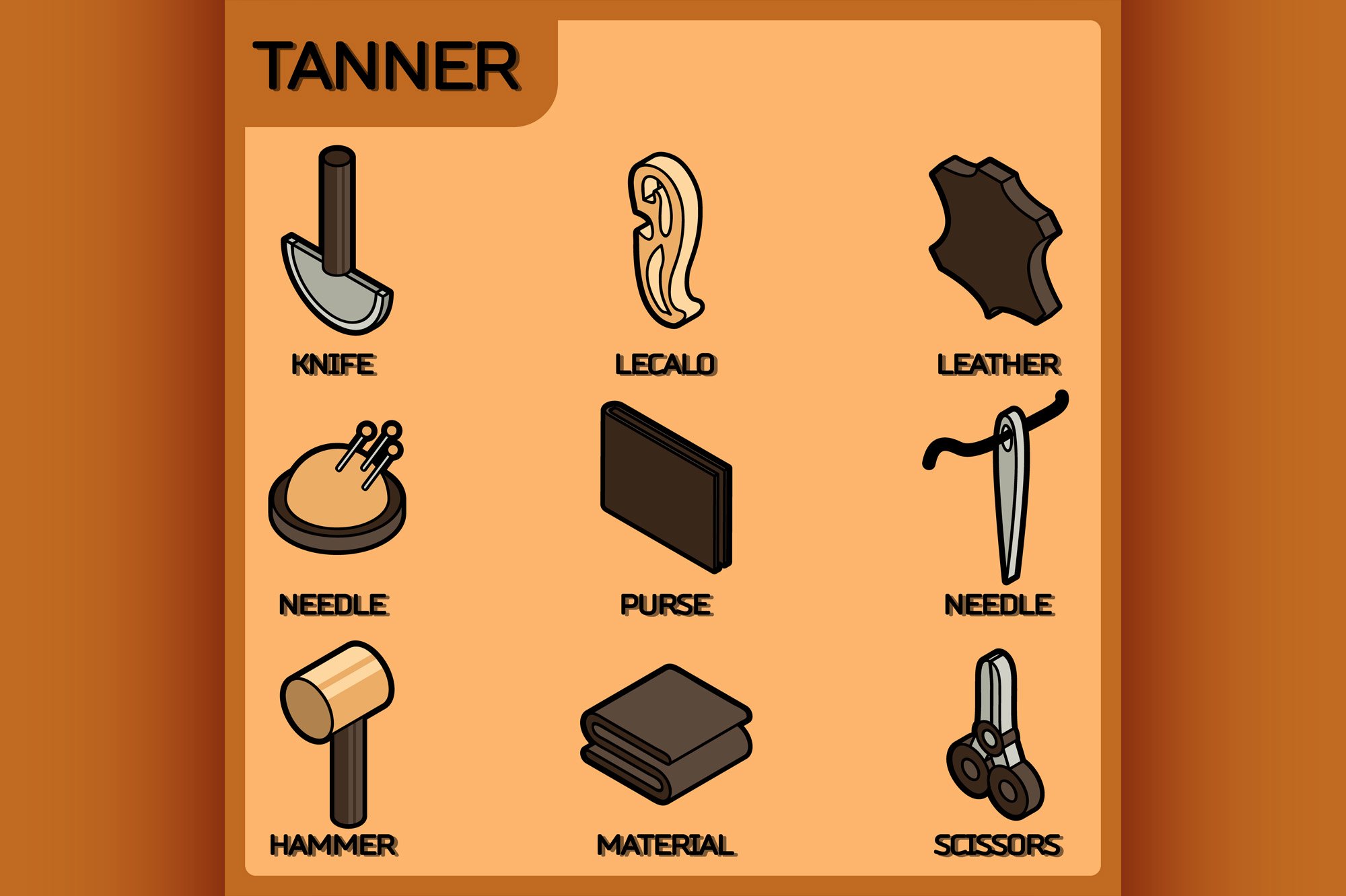 Tanner color isometric icons (753847) | Illustrations | Design Bundles