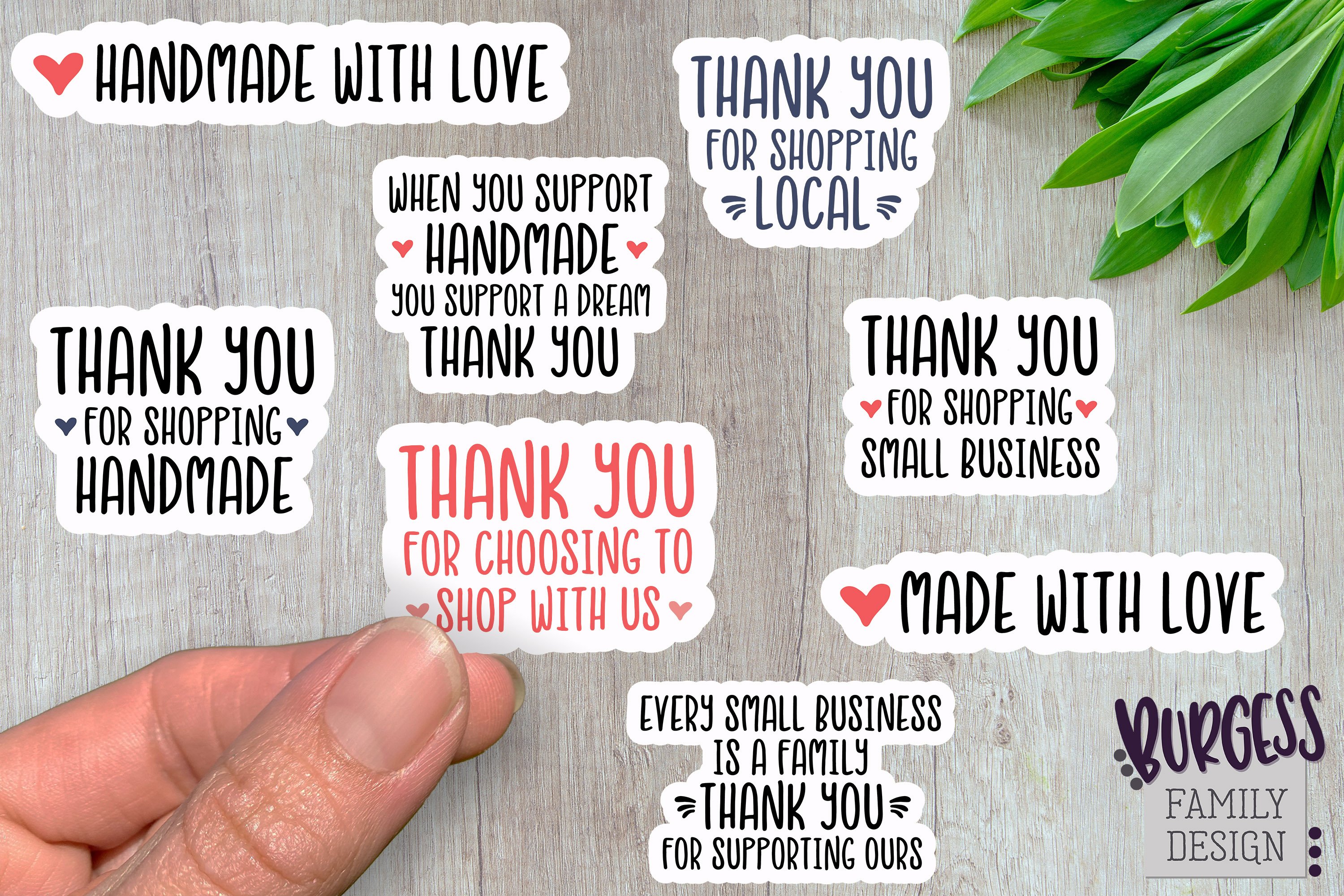 Sticker bundle Small Business 4-pack (1154831) | Stickers | Design Bundles