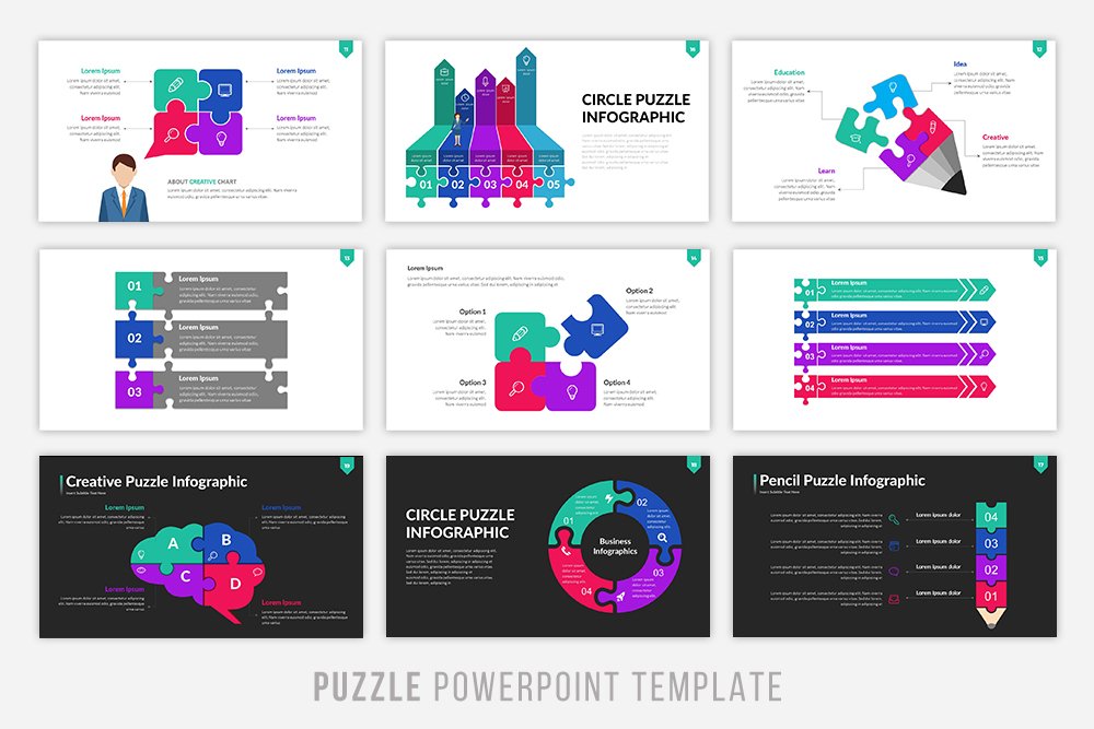 Puzzle Infographic Powerpoint (25840) | Presentation Templates | Design ...