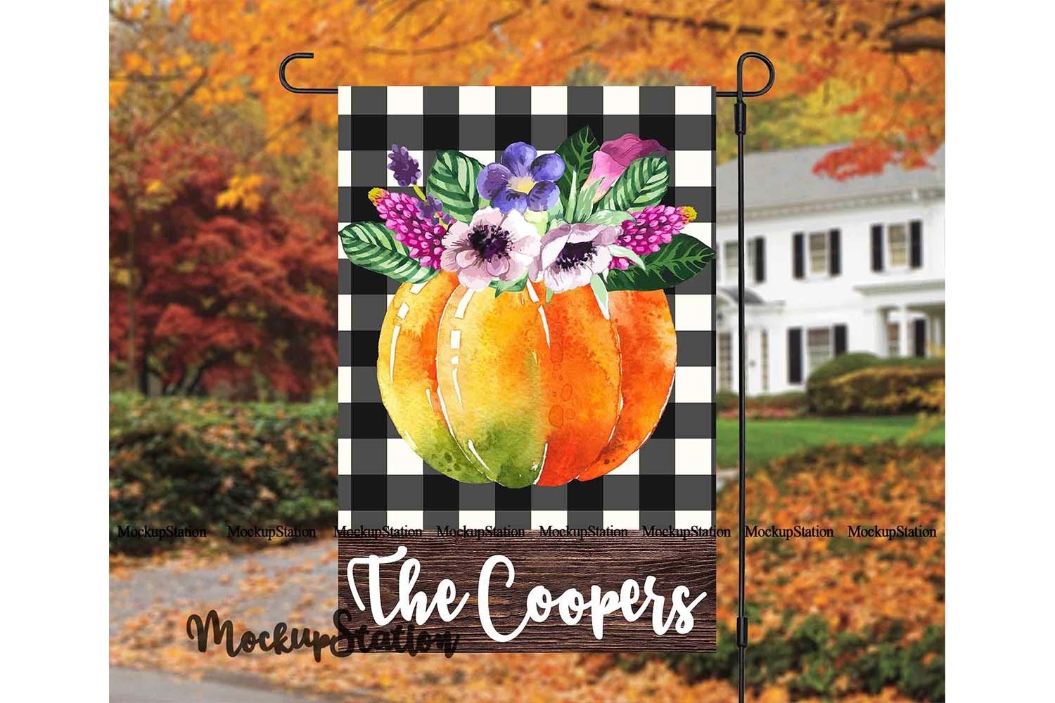 Fall Garden Flag Design PNG, Autumn Garden Flag PNG Template (354672 ...