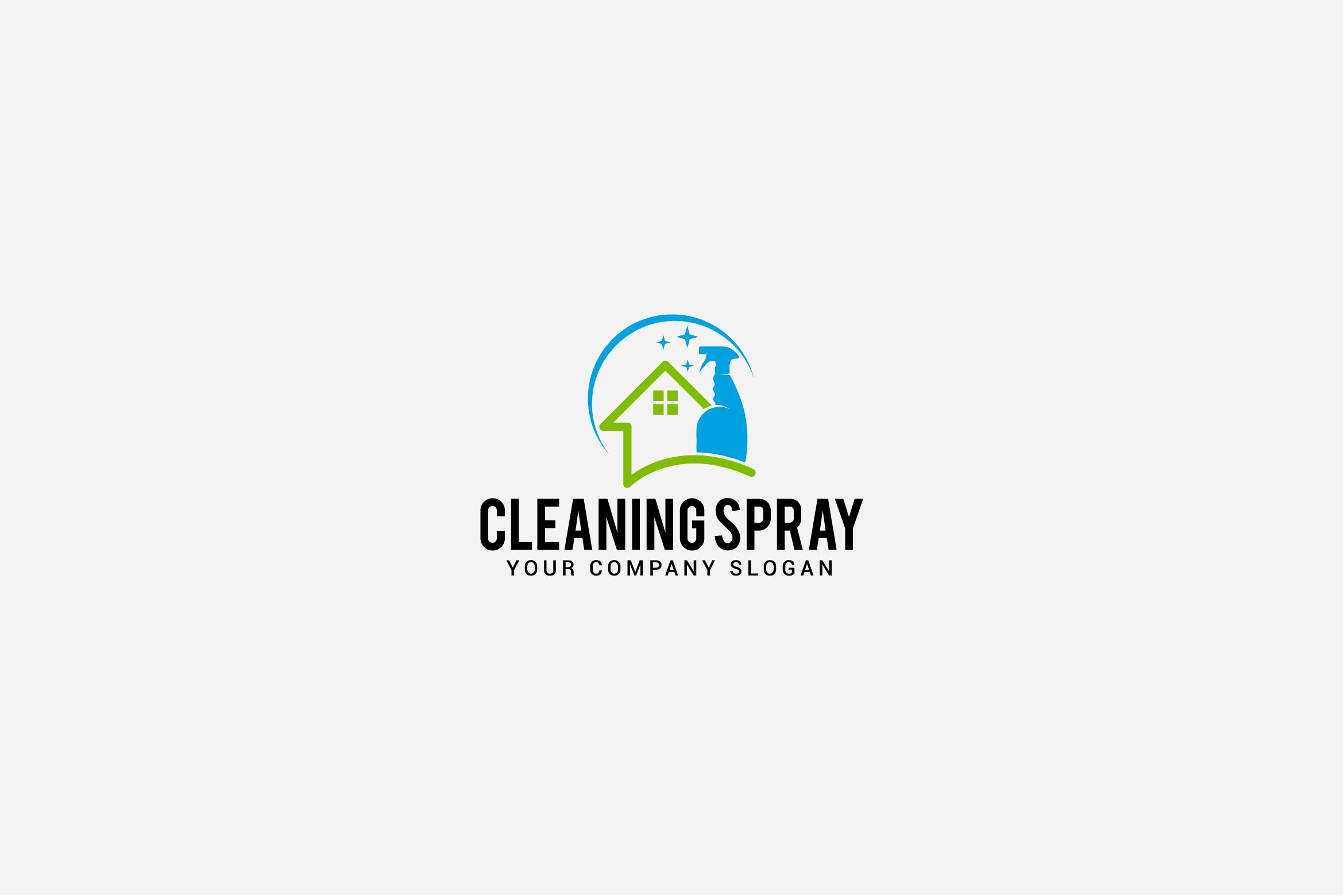 cleaning spray logo (428305) | Logos | Design Bundles
