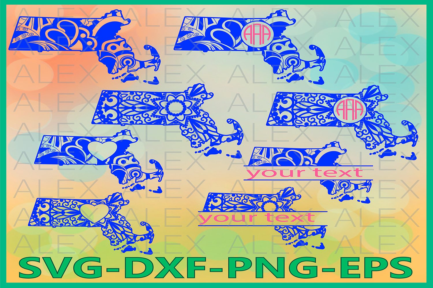 Massachusetts State SVG, Massachusetts Mandala SVG (227403) | SVGs ...