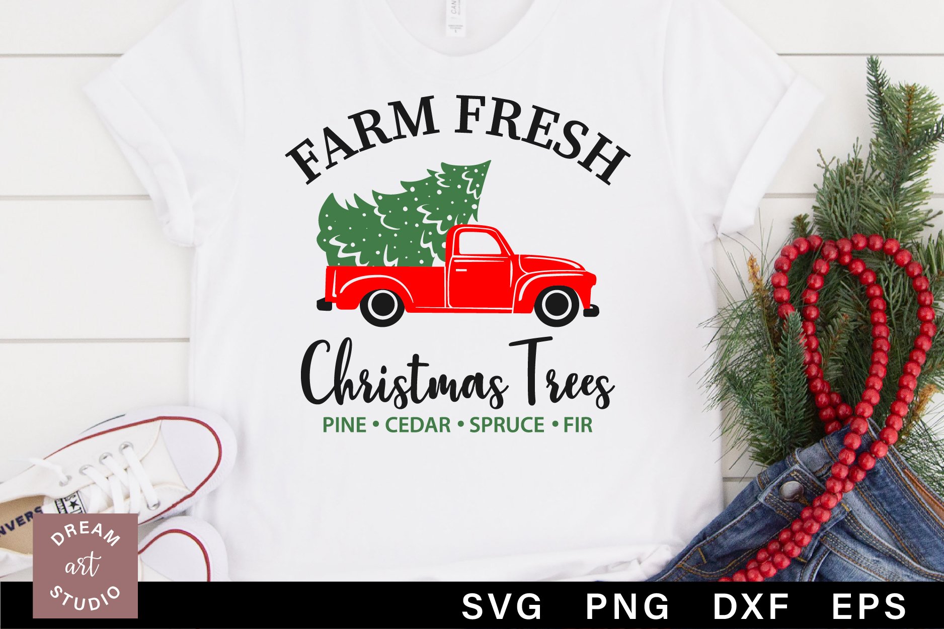 Farm Fresh Christmas tree svg Christmas truck svg png (1058598) | Cut ...