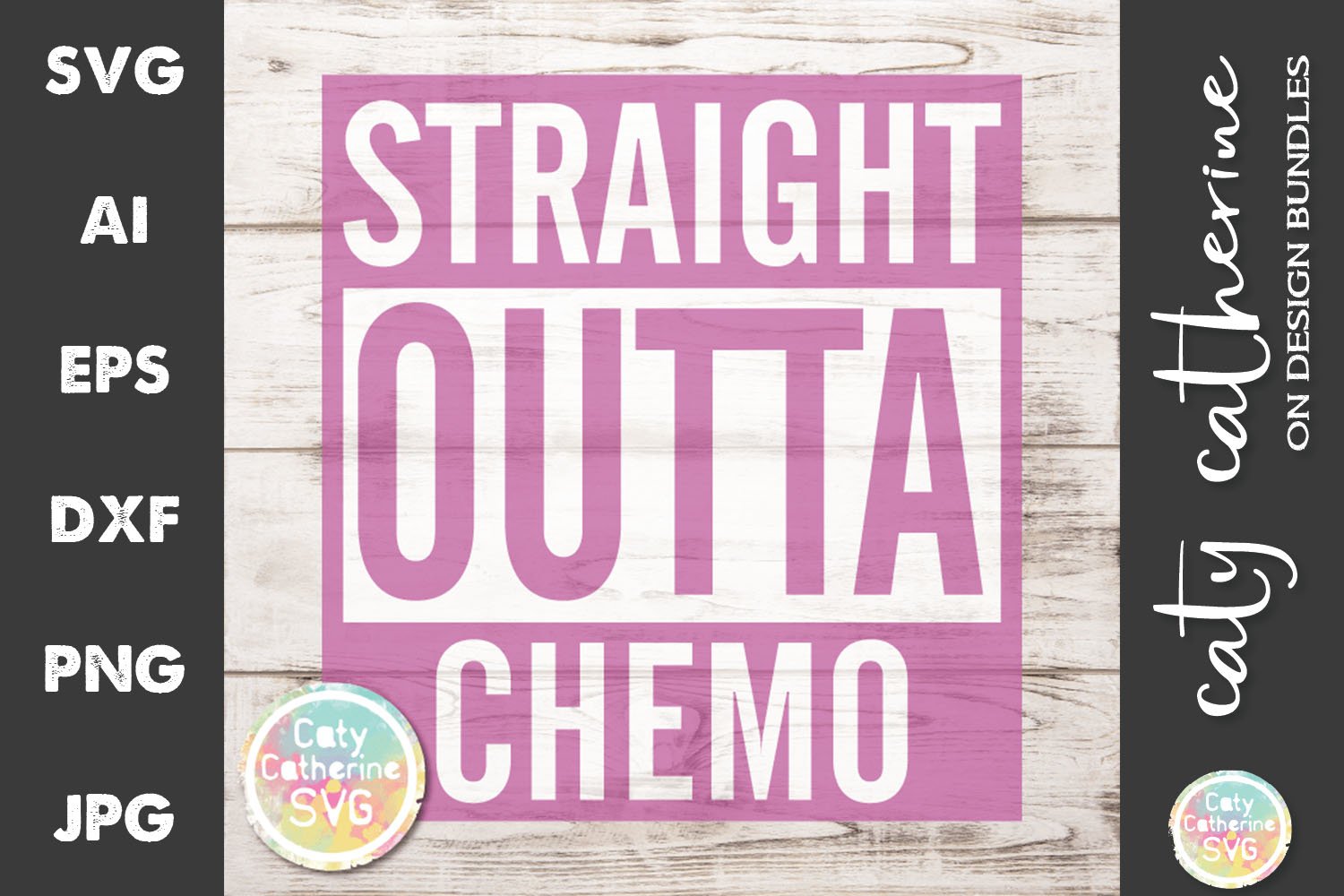 Straight Outta Chemo Cancer Awareness SVG Cut File (664311) | SVGs ...