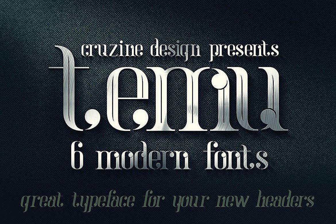 temu - Modern Font (38591) | Display | Font Bundles