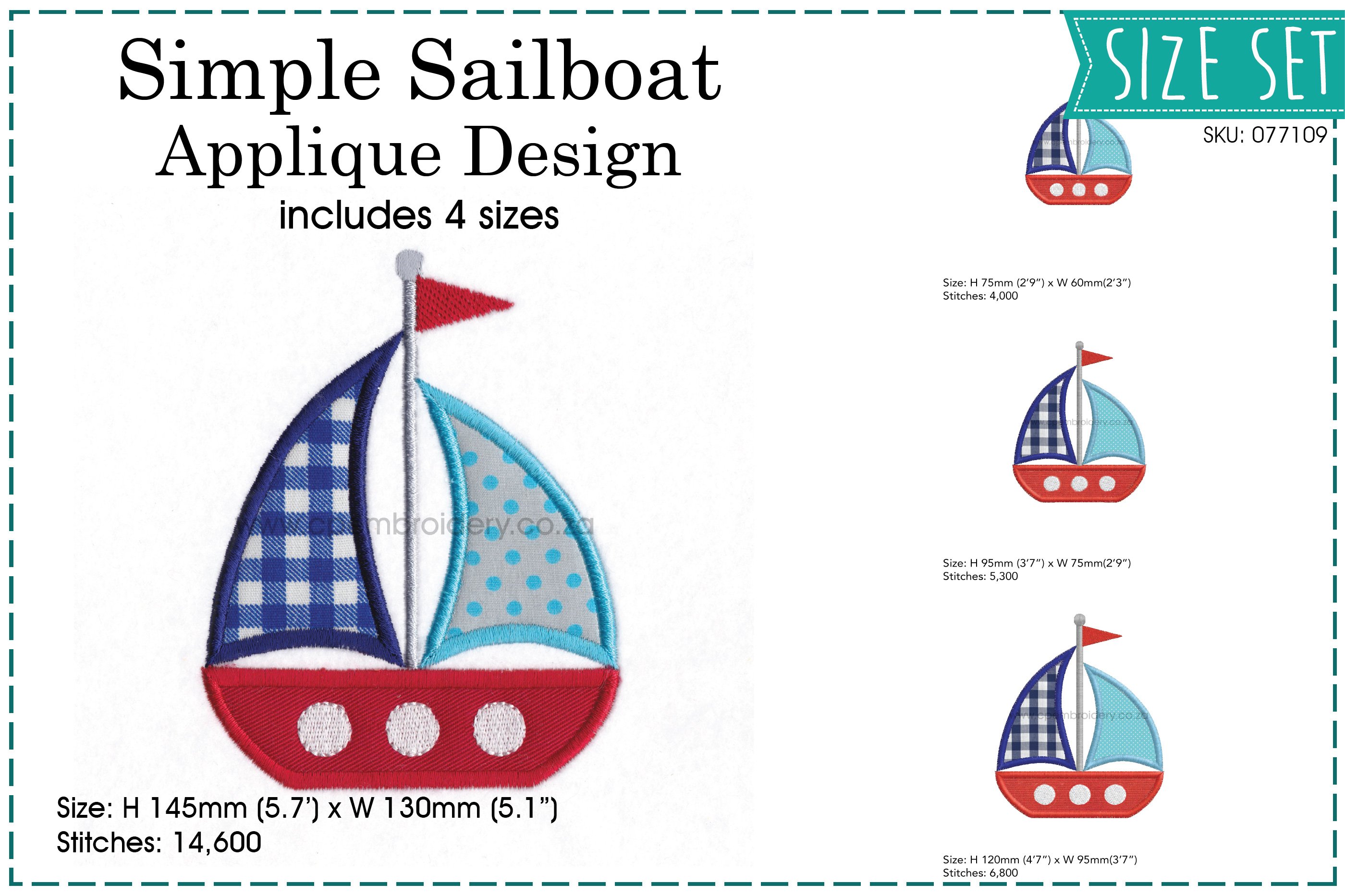 Simple Sailboat Pattern Sailboat | Nautical Cross Stitch Pattern