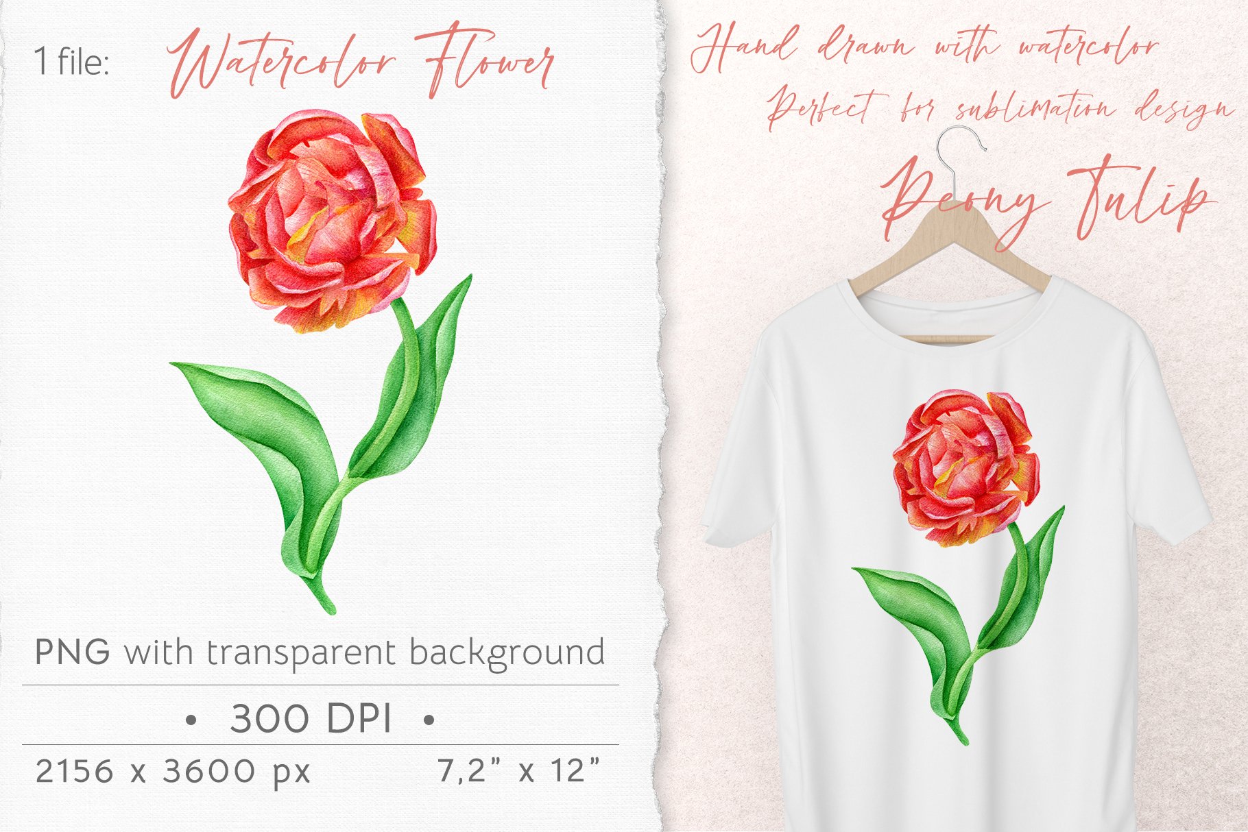 Watercolor Floral Sublimation PNG. Spring Flower clipart (1212827 ...