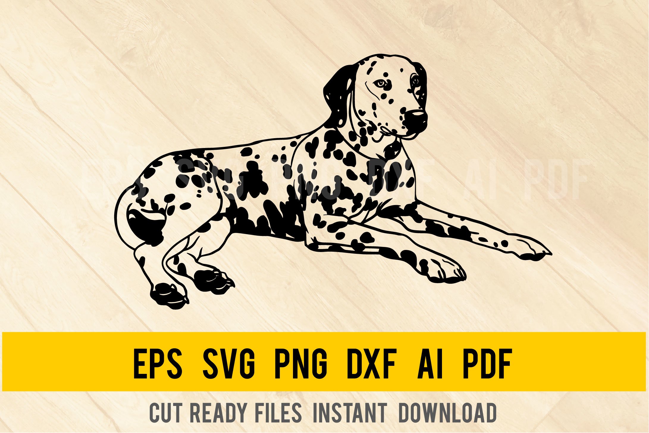 Dog SVG Vector for Dog Lovers Pet PNG Dalmatian Cut File Cool Heartbeat ...