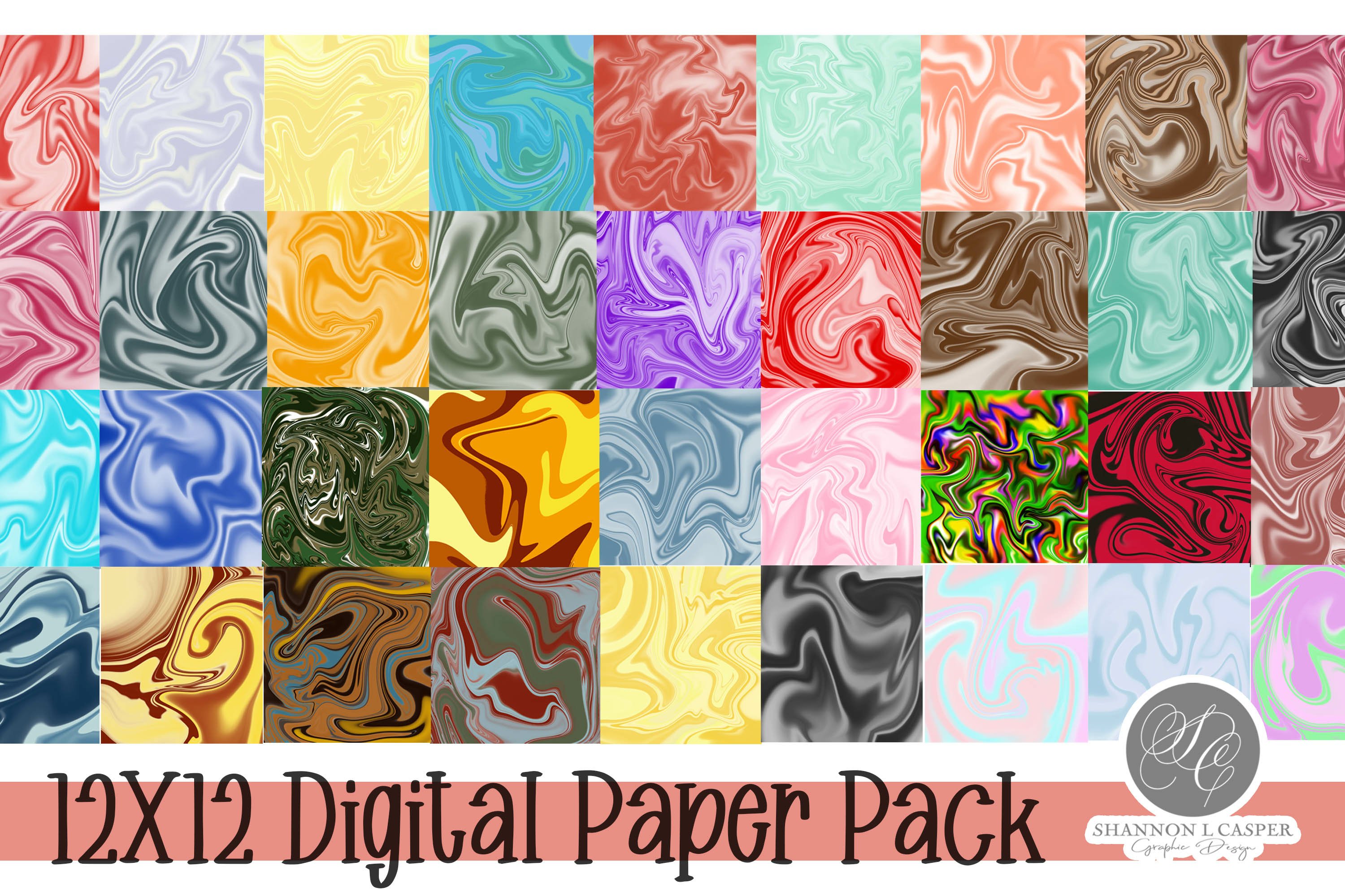 Digital Paper Bundle| 12 X 12| Digital Pack (1326067) | Papers | Design ...