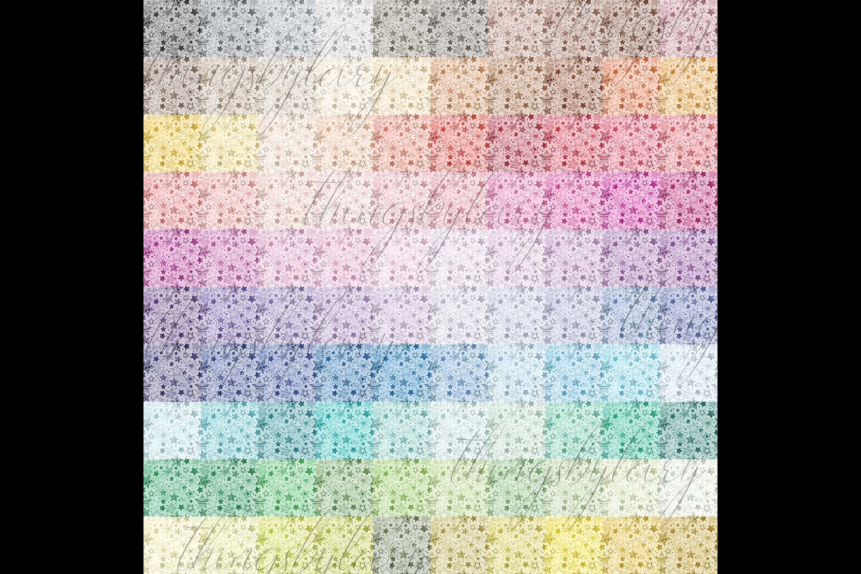 100 Seamless Cute Sparkle Glitter Galaxy Star Digital Papers (305040 ...