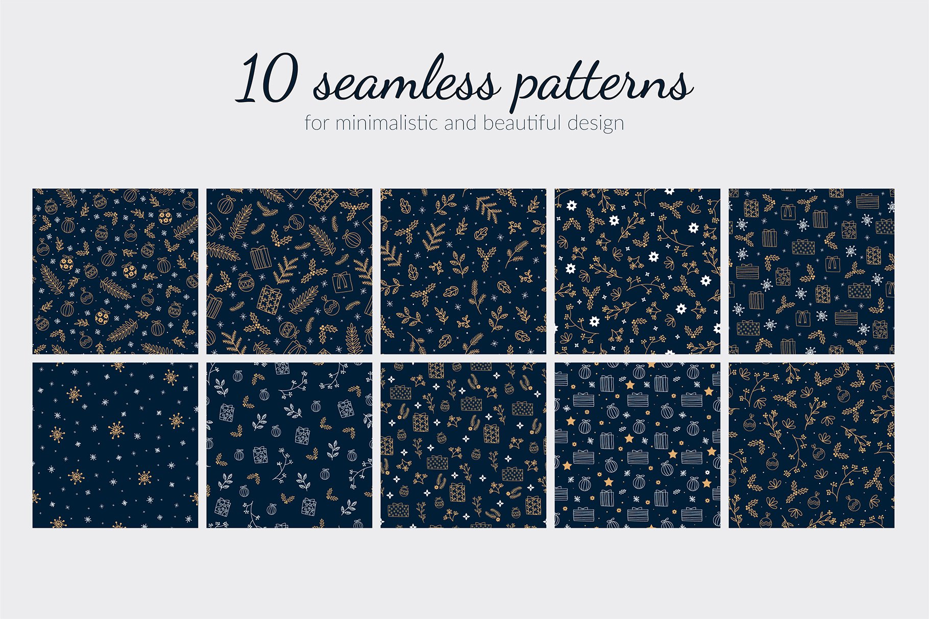 Minimalistic dark christmas pattern. Digital paper for gift. (1049877 ...