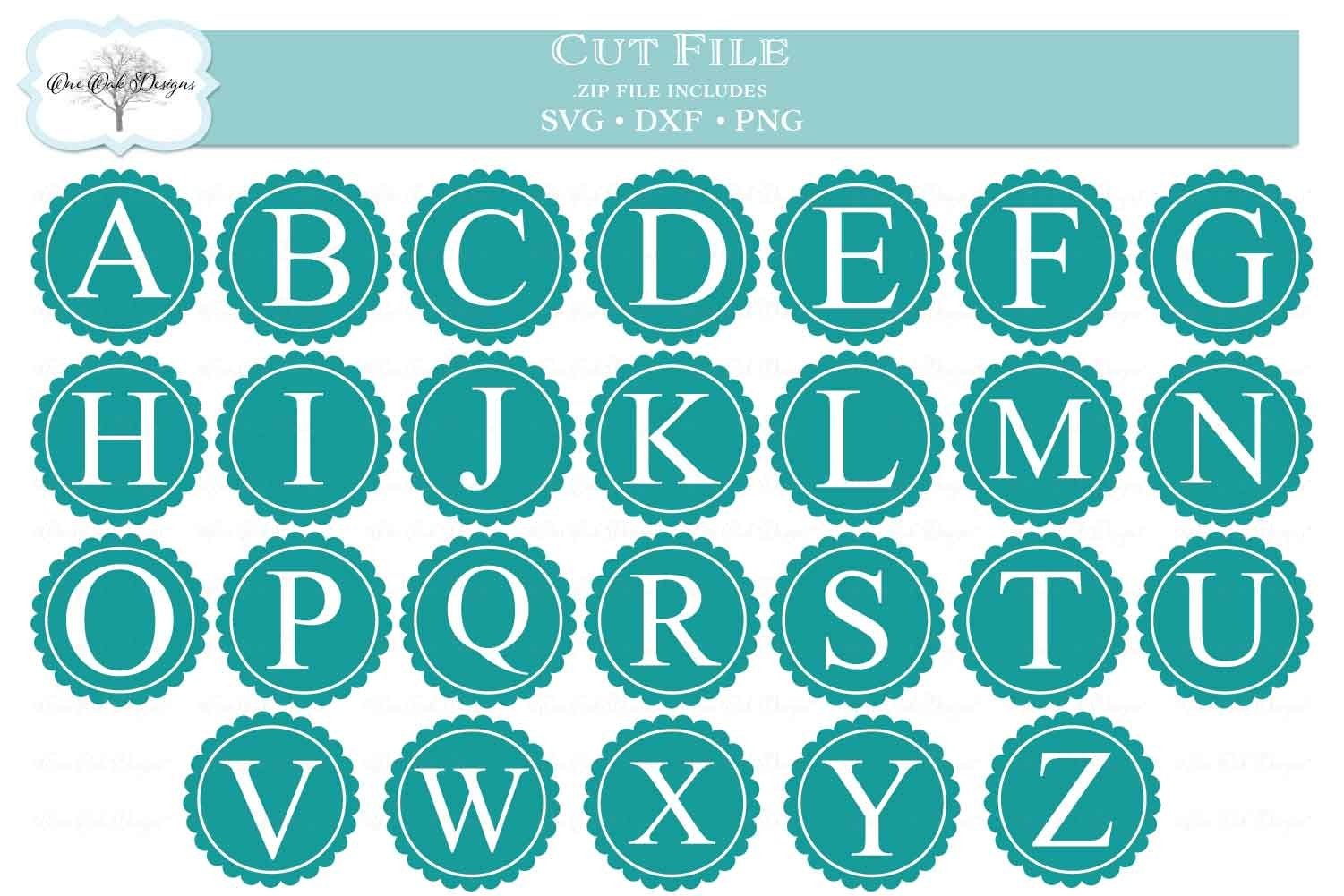 Scallop Monogram Letters Alphabet (430517)