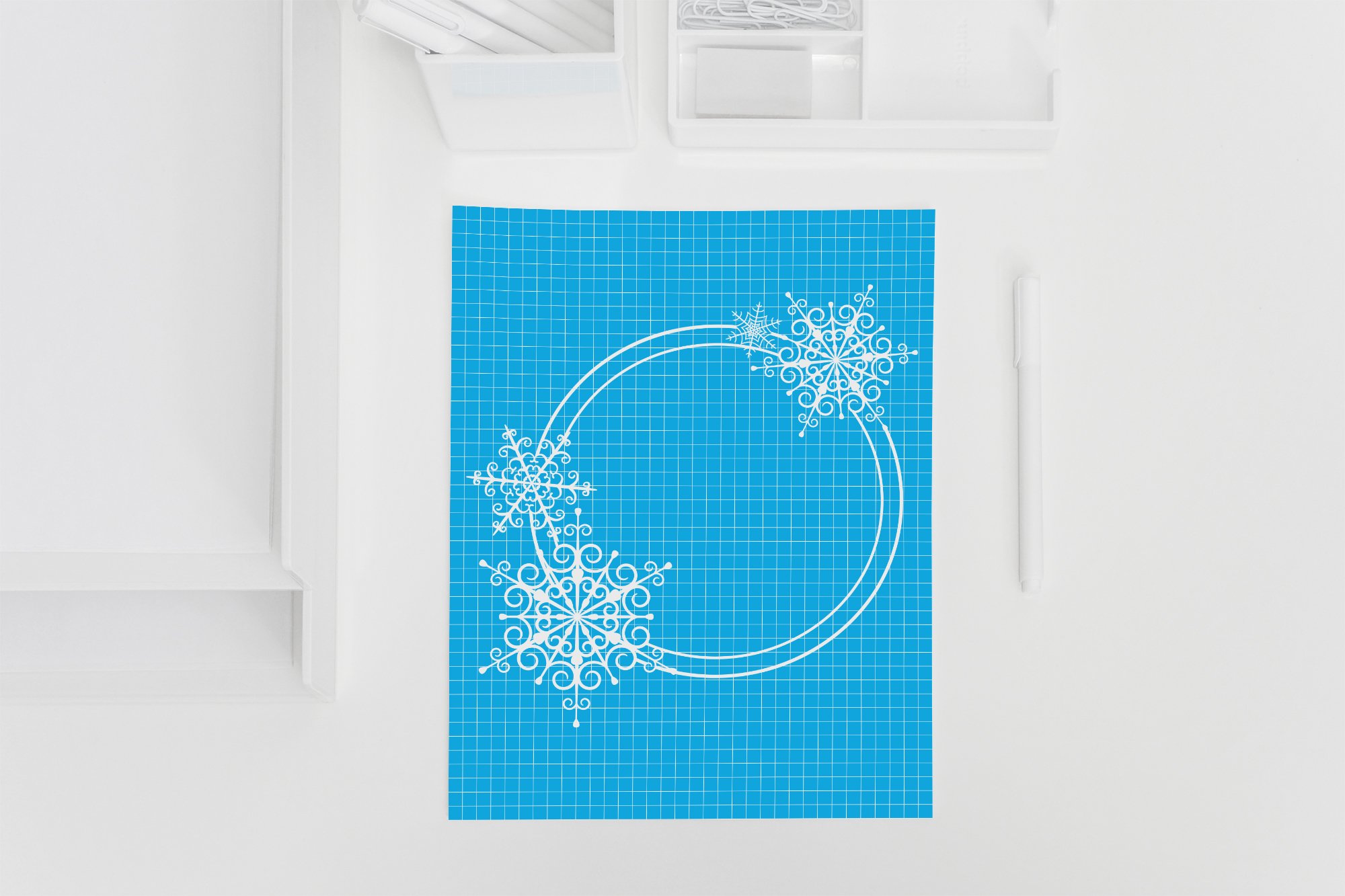 Snowflake SVG. Snowflakes frame. Christmas decoration bundle (906482 ...