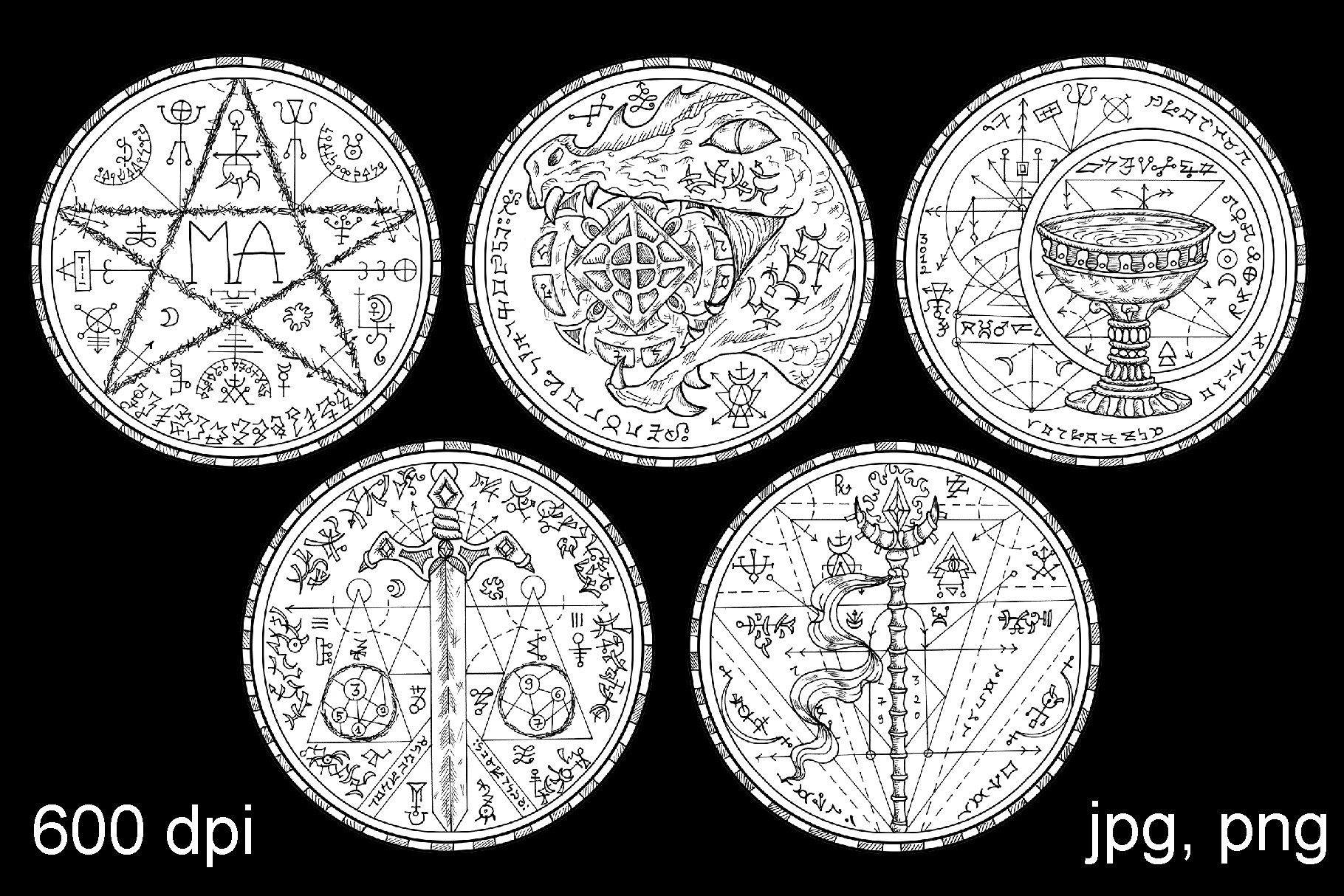 Magic seals collection (648946) | Objects | Design Bundles