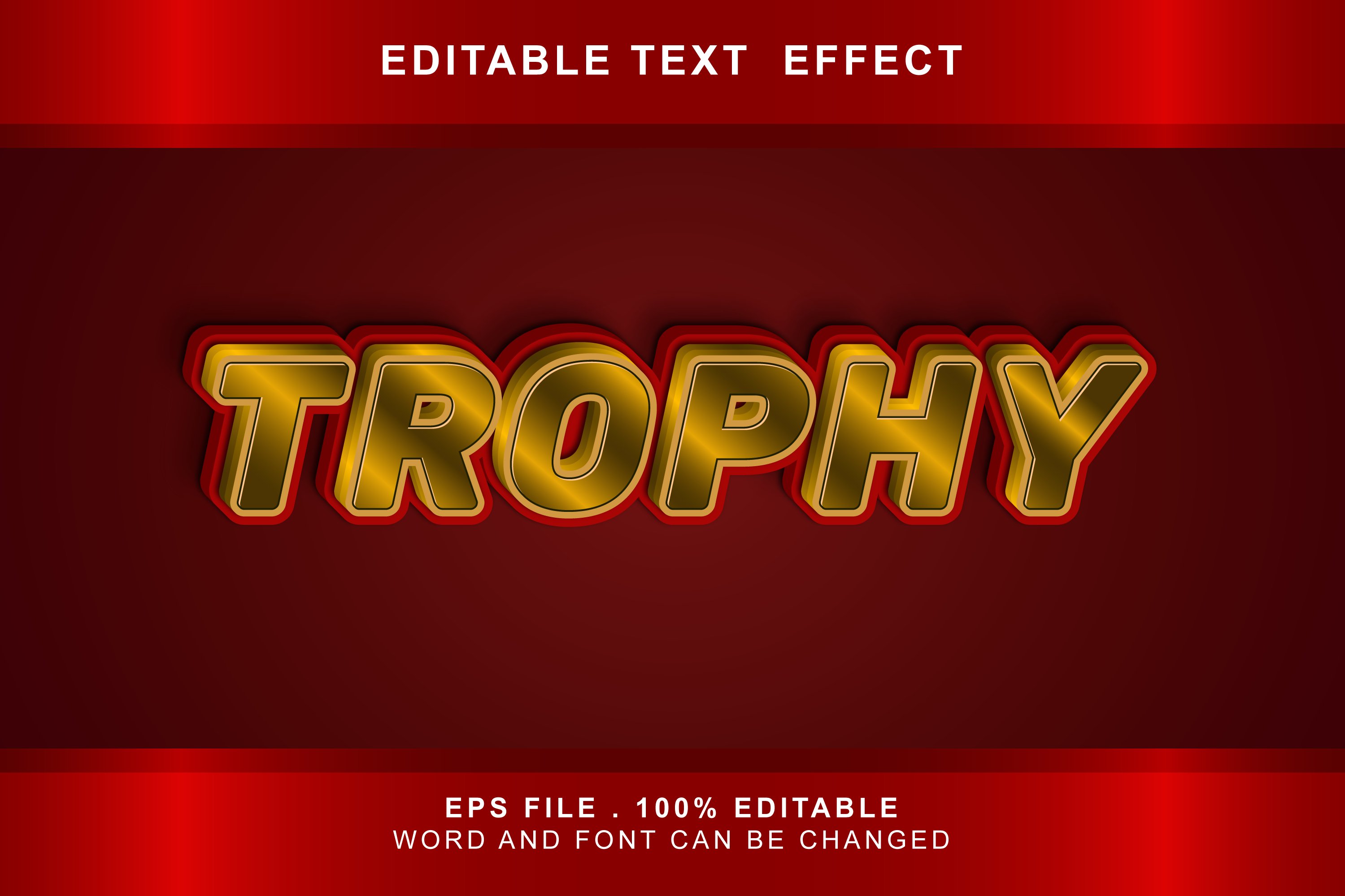 trophy Text Effects editable words and fonts can be replac (1337526 ...