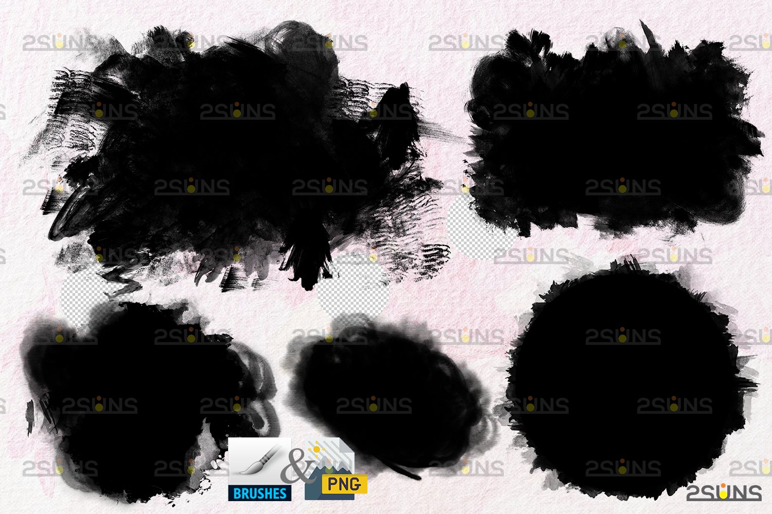 Watercolor portrait paint masks, photo frame, Photoshop (781886 ...