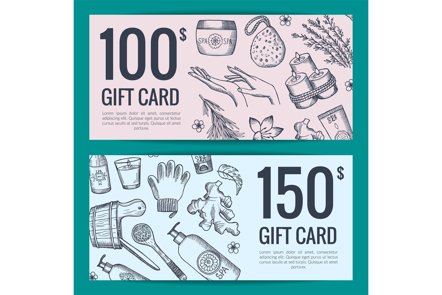 Vector spa discount card (850425) | Illustrations | Design Bundles