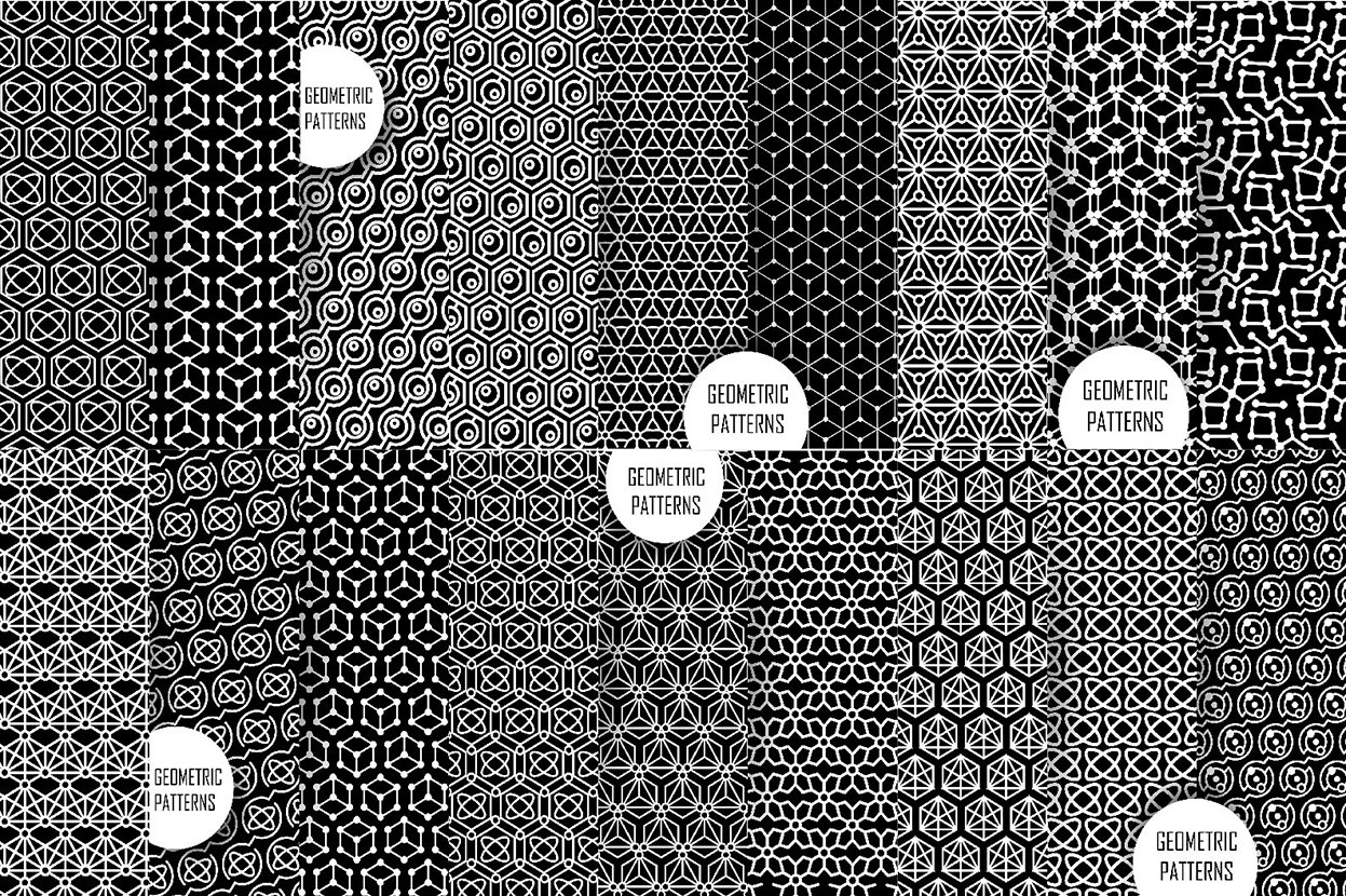 Geometric patterns bundle (838034) | Patterns | Design Bundles