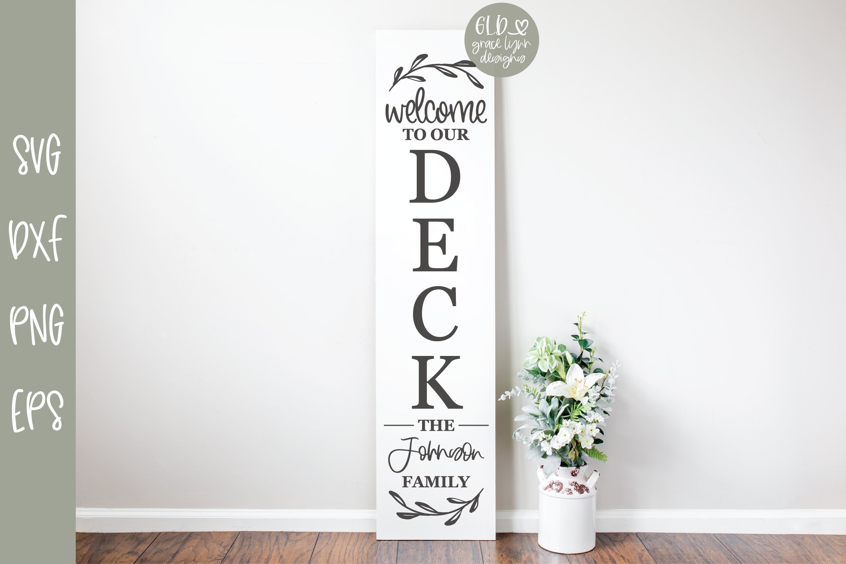 Welcome To Our Deck - Family Name Sign SVG (666376) | Cut Files ...