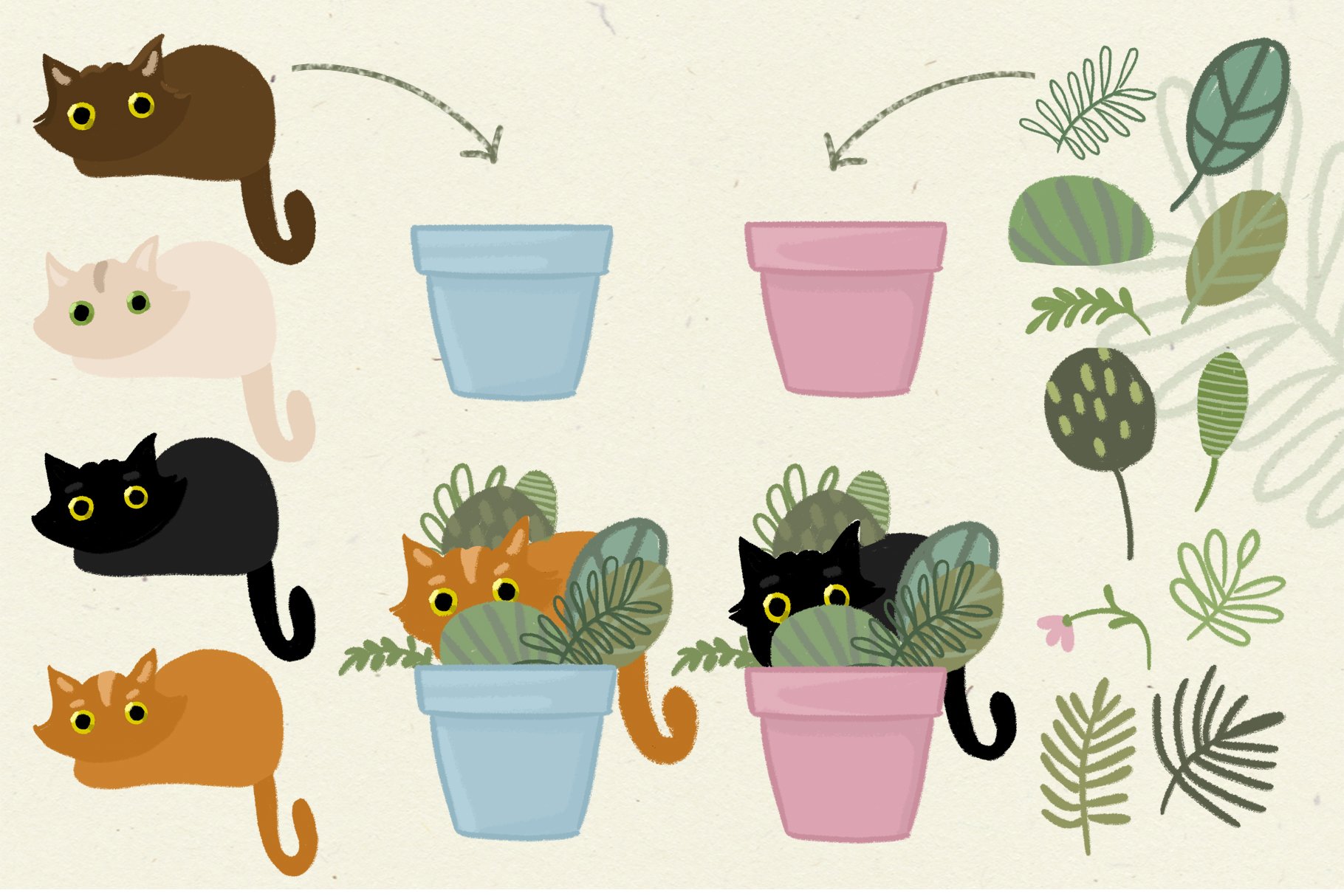 cat creator collection (788736) | Illustrations | Design Bundles