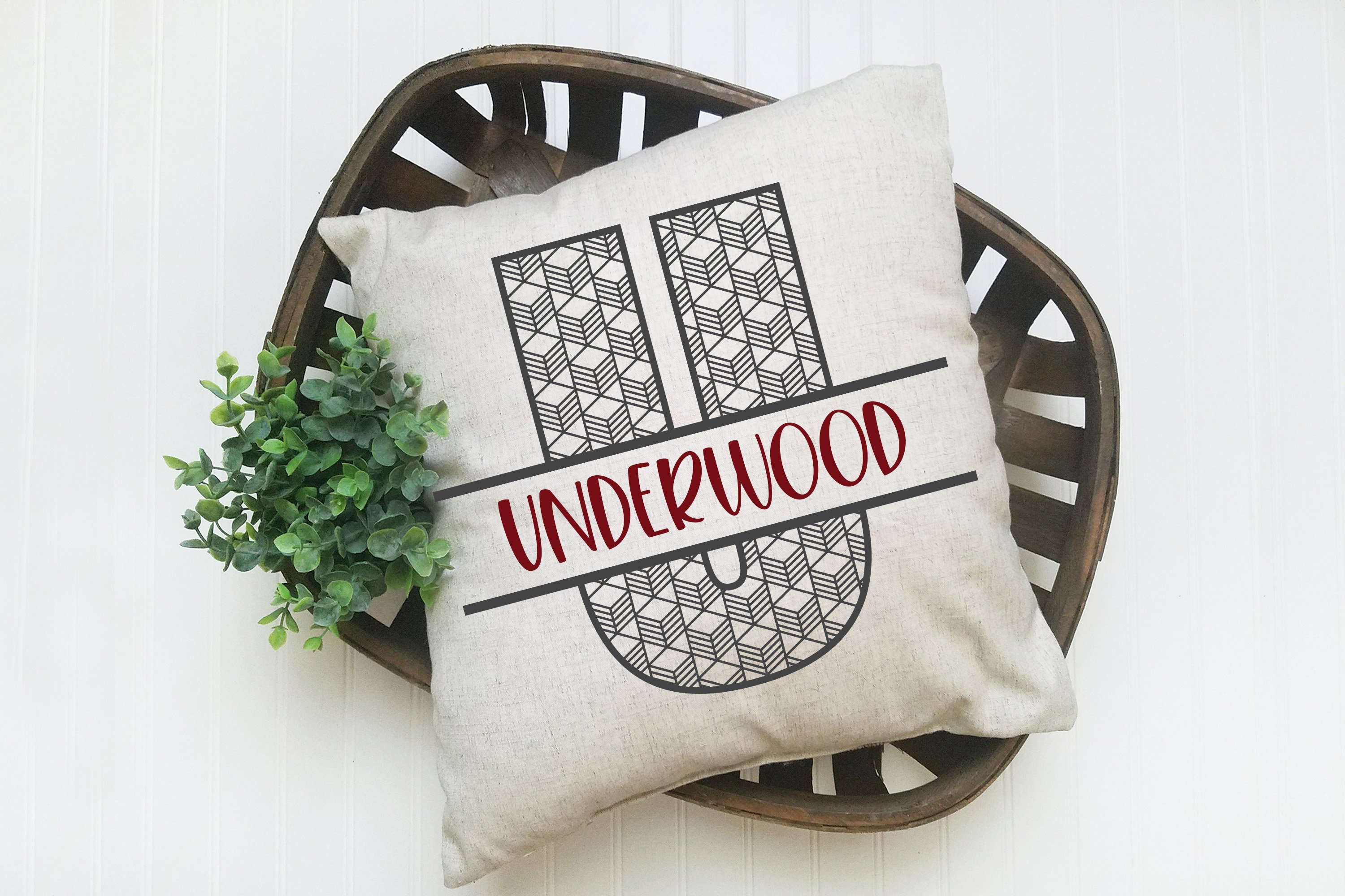 Split Monogram Letter U SVG, Geometric Letter U SVG (384359) | Cut ...