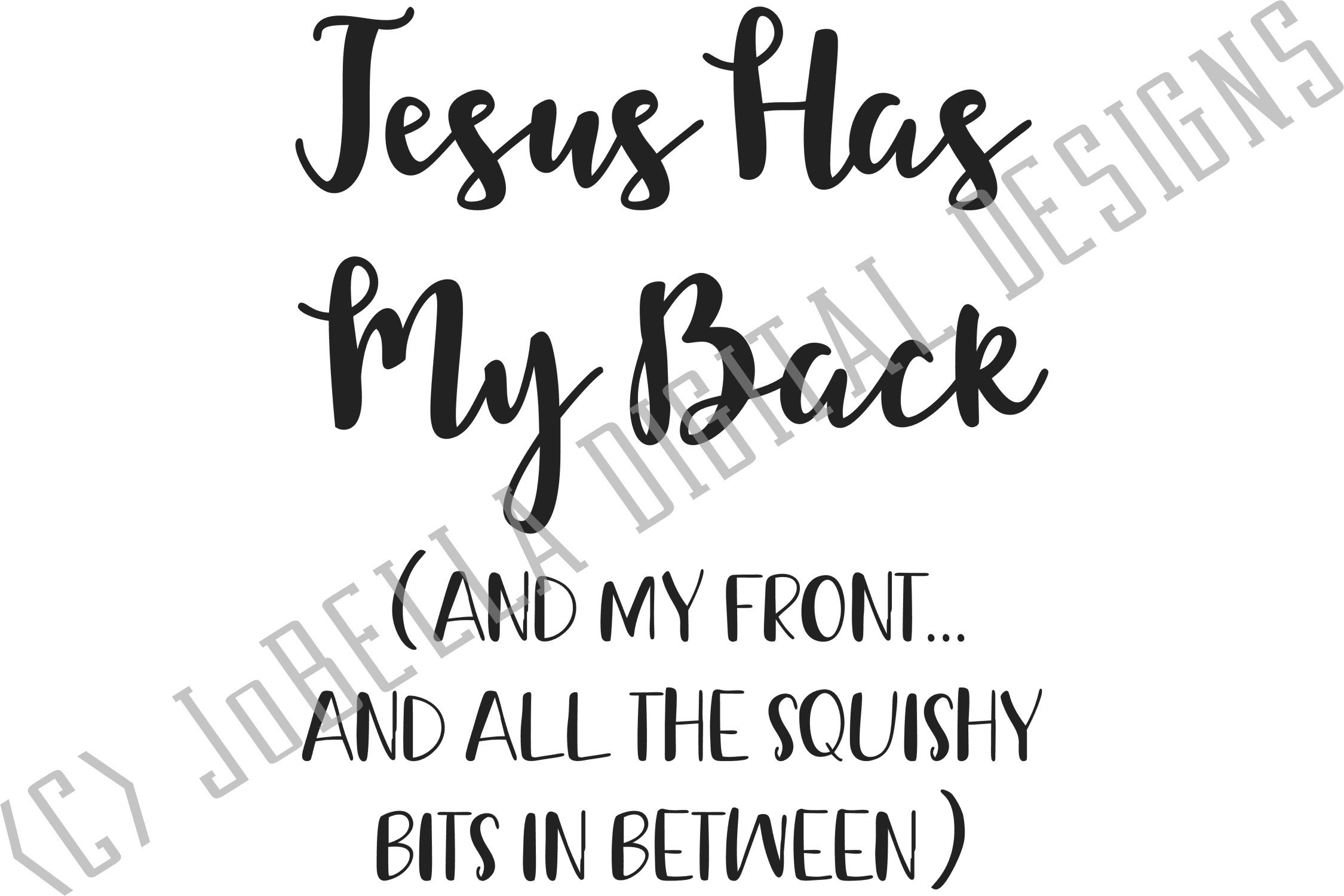 Jesus Has My Back SVG, Sublimation PNG & Printable (305384) | Cut Files ...