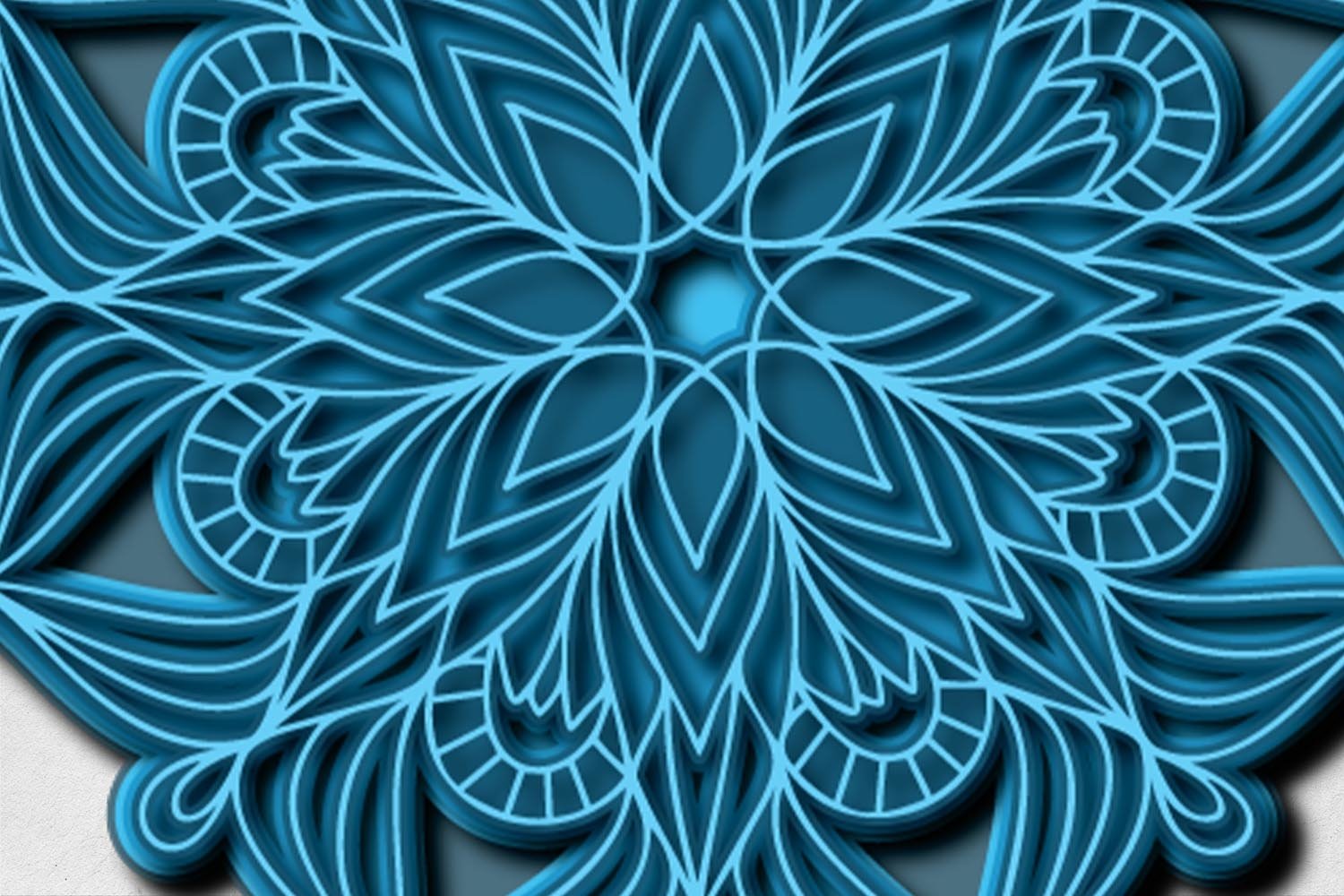 3D layered mandala (1143341) | Cut Files | Design Bundles