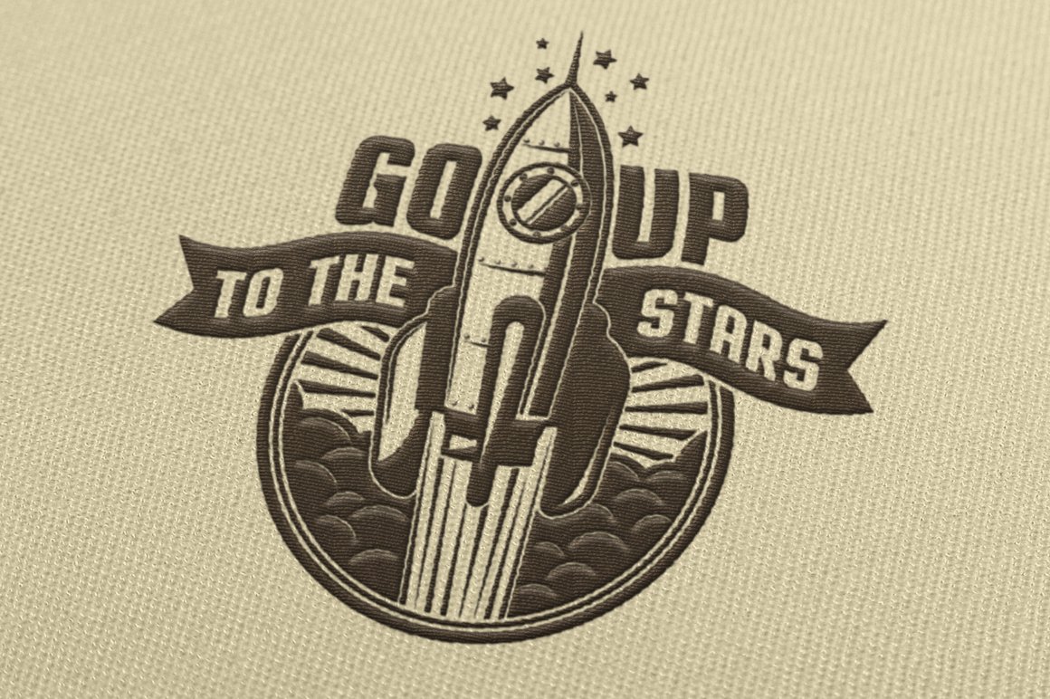 Retro Rocket Logo