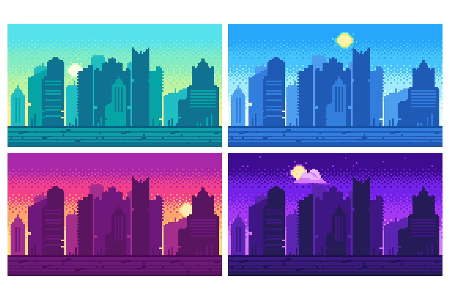 Pixel Art Cityscape