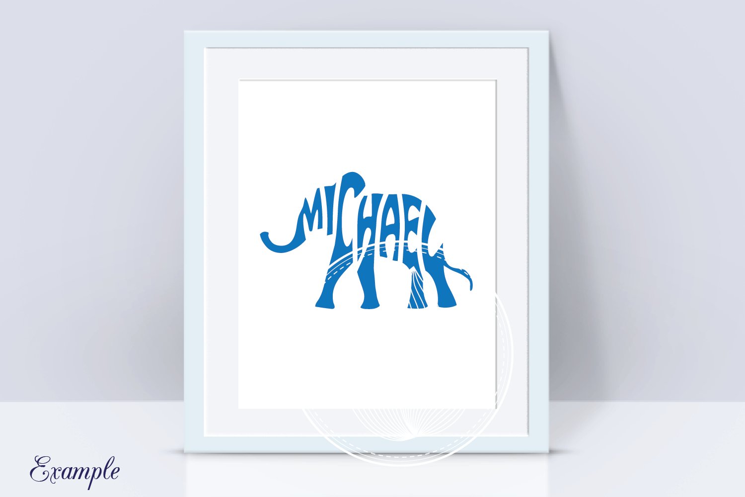 Michael Word Art elephant shape, svg, dxf, png, Cut file (105252 ...