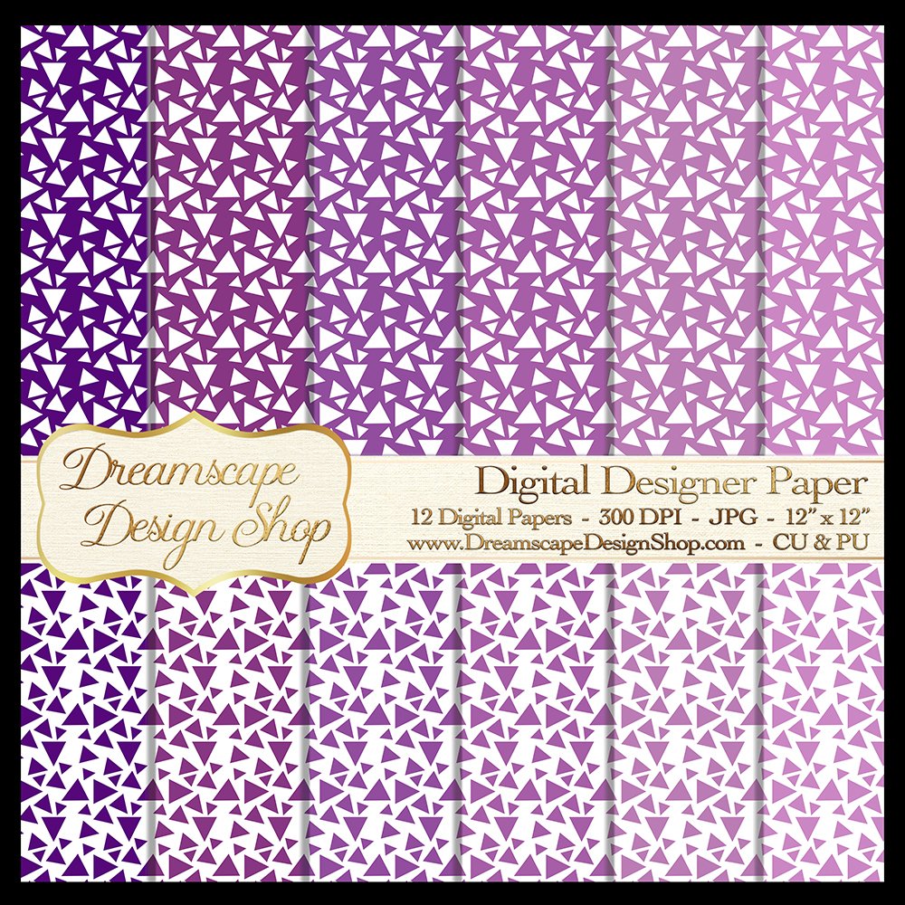 Digital Papers - Purple and White (Set 4) - 12 jpg Images at 300 DPI ...