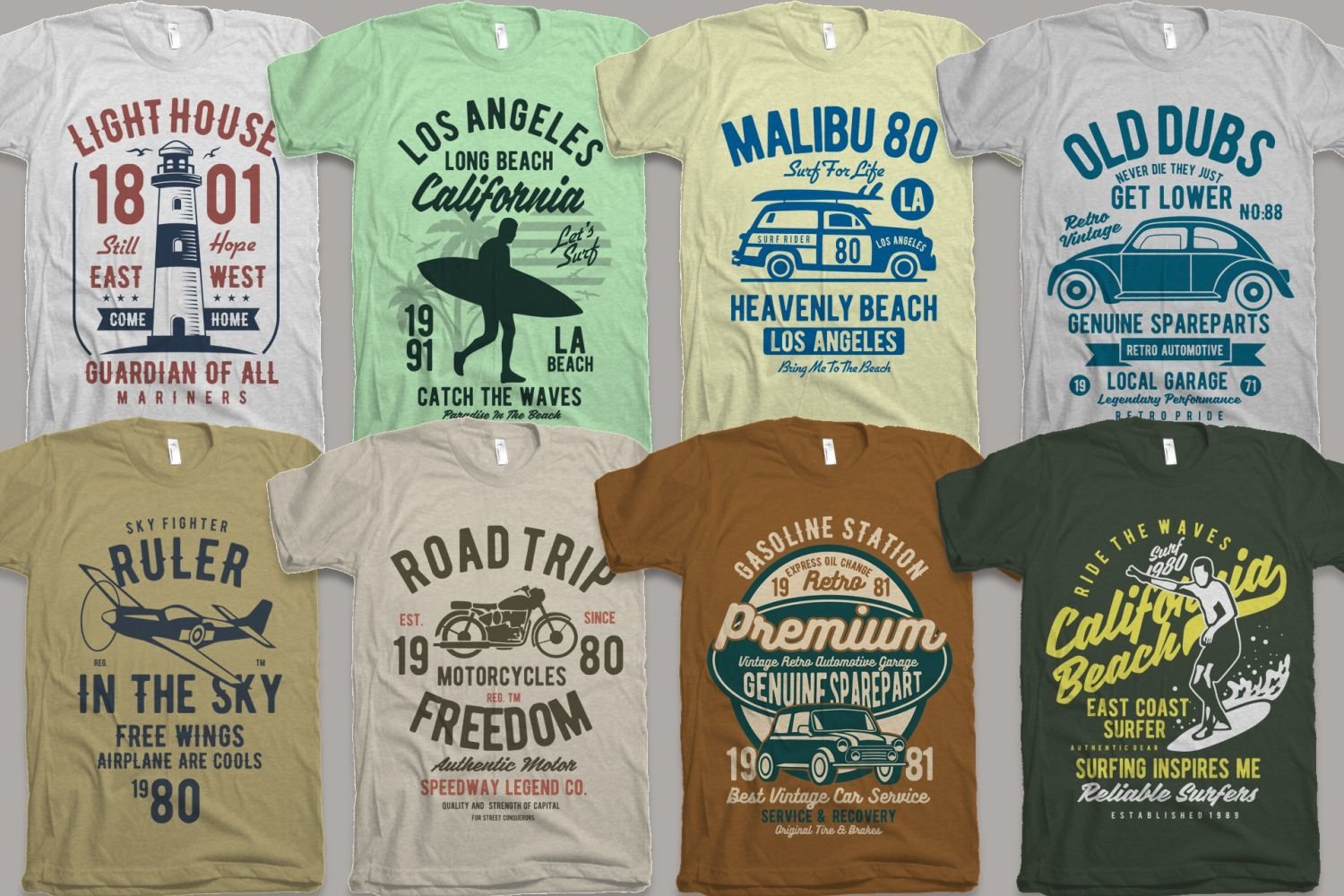 25 Premium Tshirt Designs Big Bundle 8 (97249) | Illustrations | Design ...