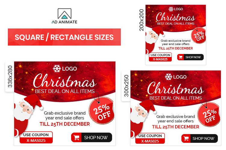 Christmas Sale Animated Ad Banner Template (157704) | Websites | Design ...