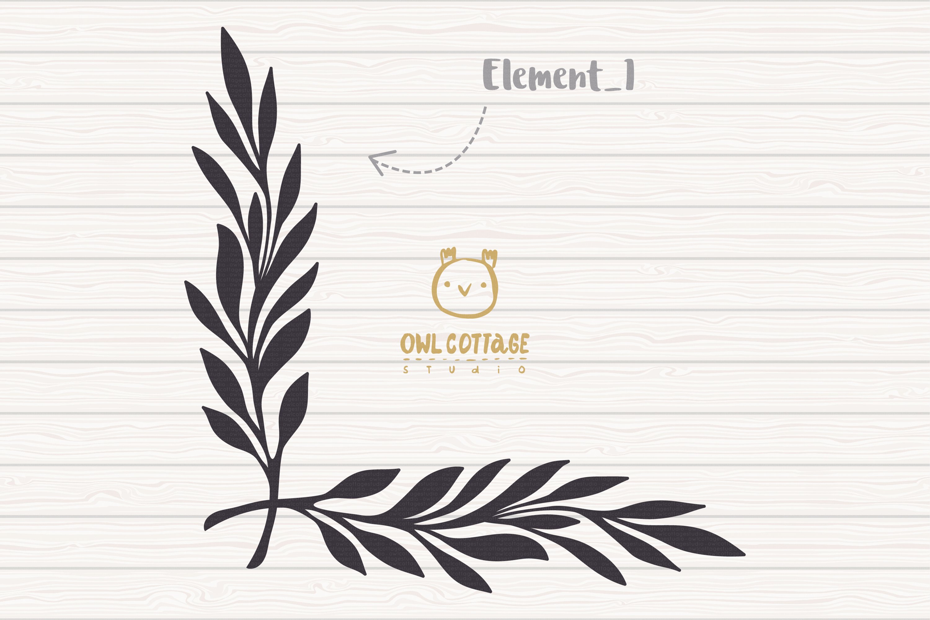 Laurel leaf Border SVG, Laurel leaf Corner svg, Wedding Sign (378379 ...